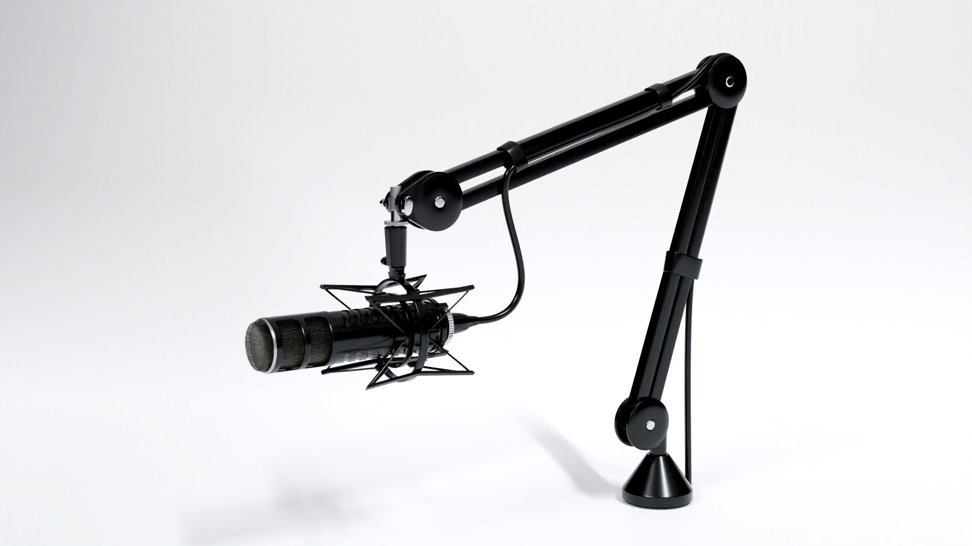 RODE Procaster Microphone with PSA1 Studio Boom Arm 3D model | CGTrader