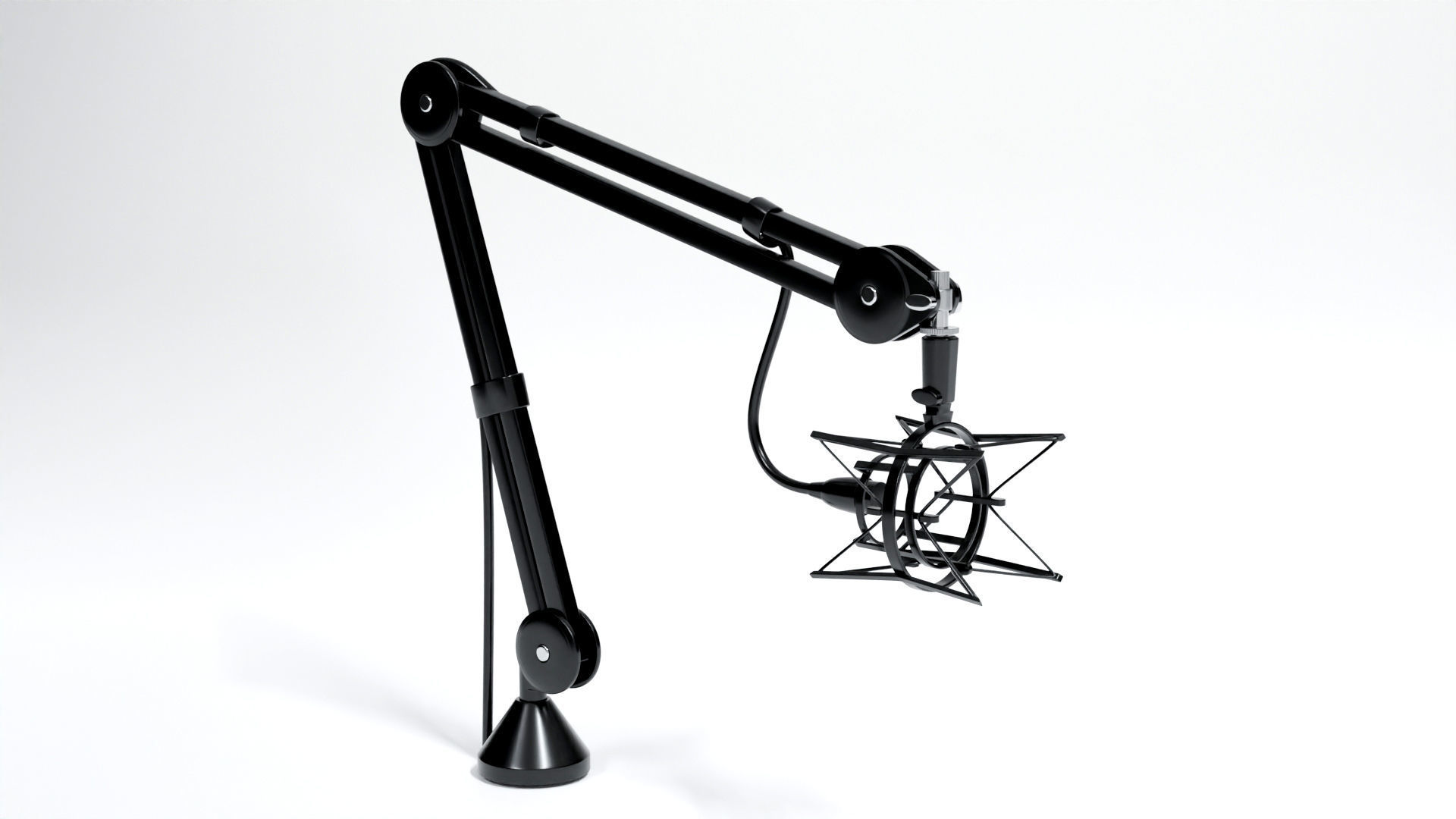 RODE Procaster Microphone with PSA1 Studio Boom Arm 3D model | CGTrader