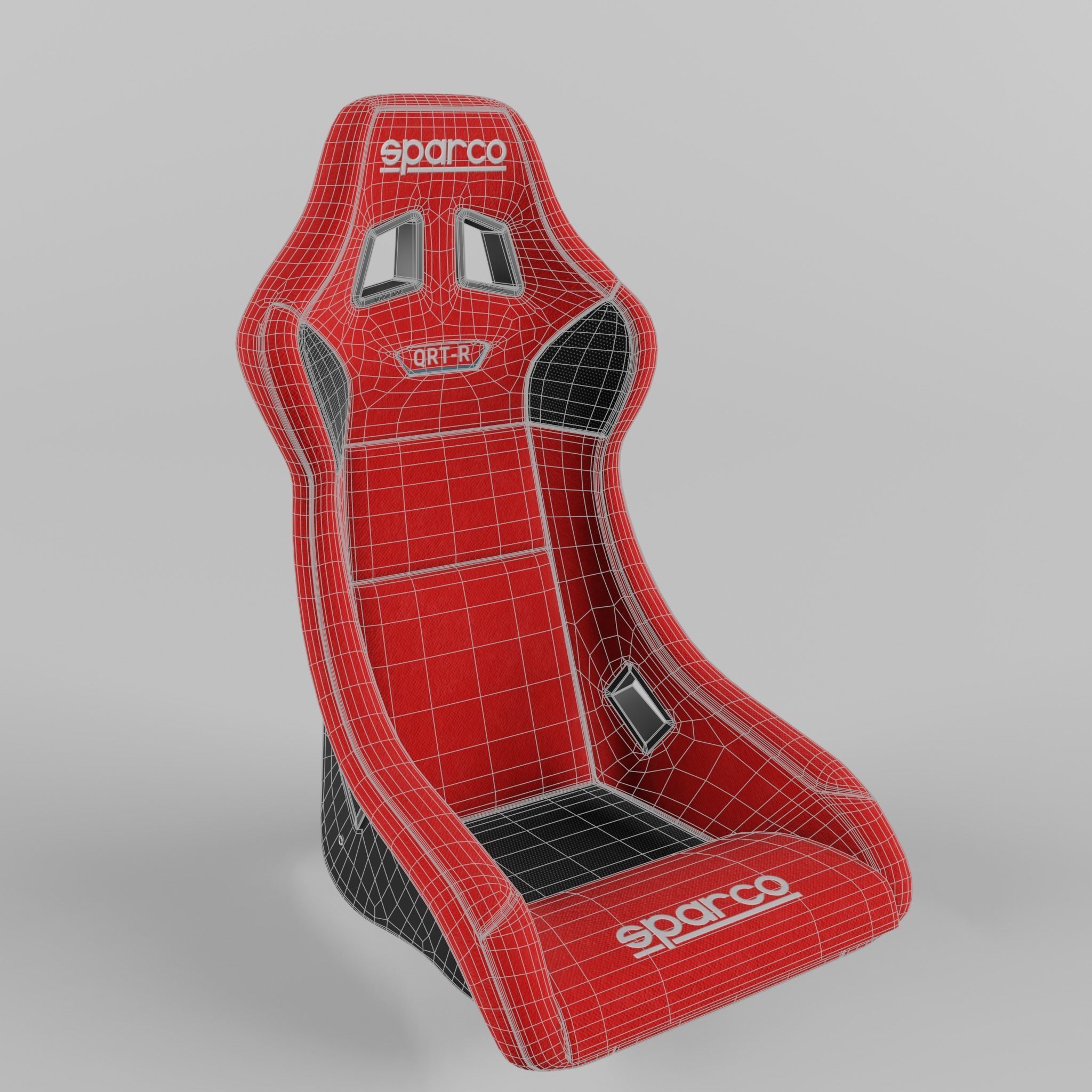 Racing Seat Sparco QRT-R Suede Read 3D model | CGTrader