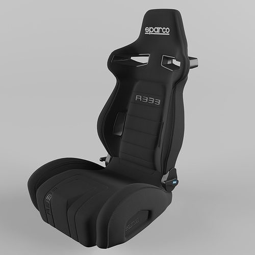 Racing Seat Sparco R333 Black 3D model | CGTrader