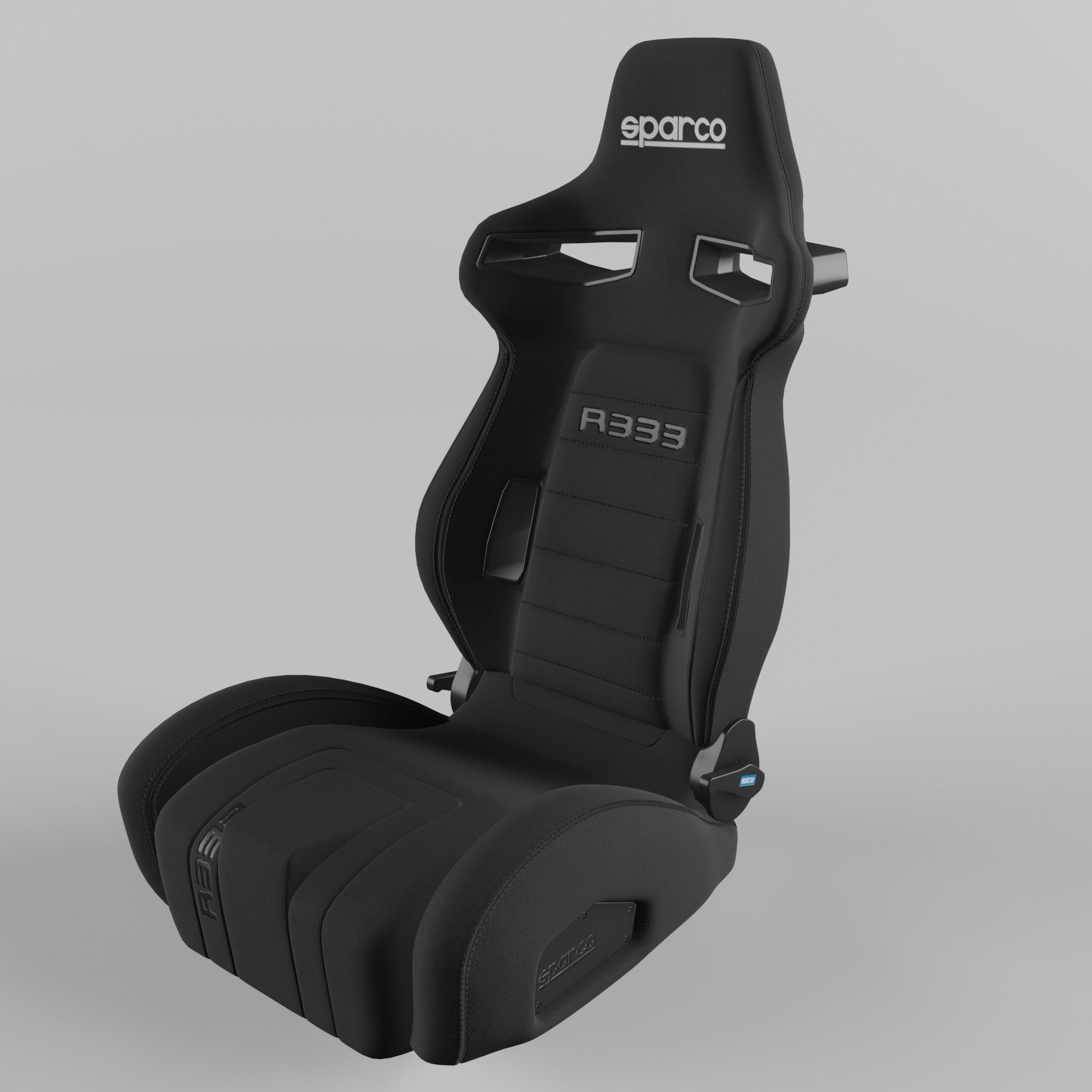 Racing Seat Sparco R333 Black 3D model | CGTrader