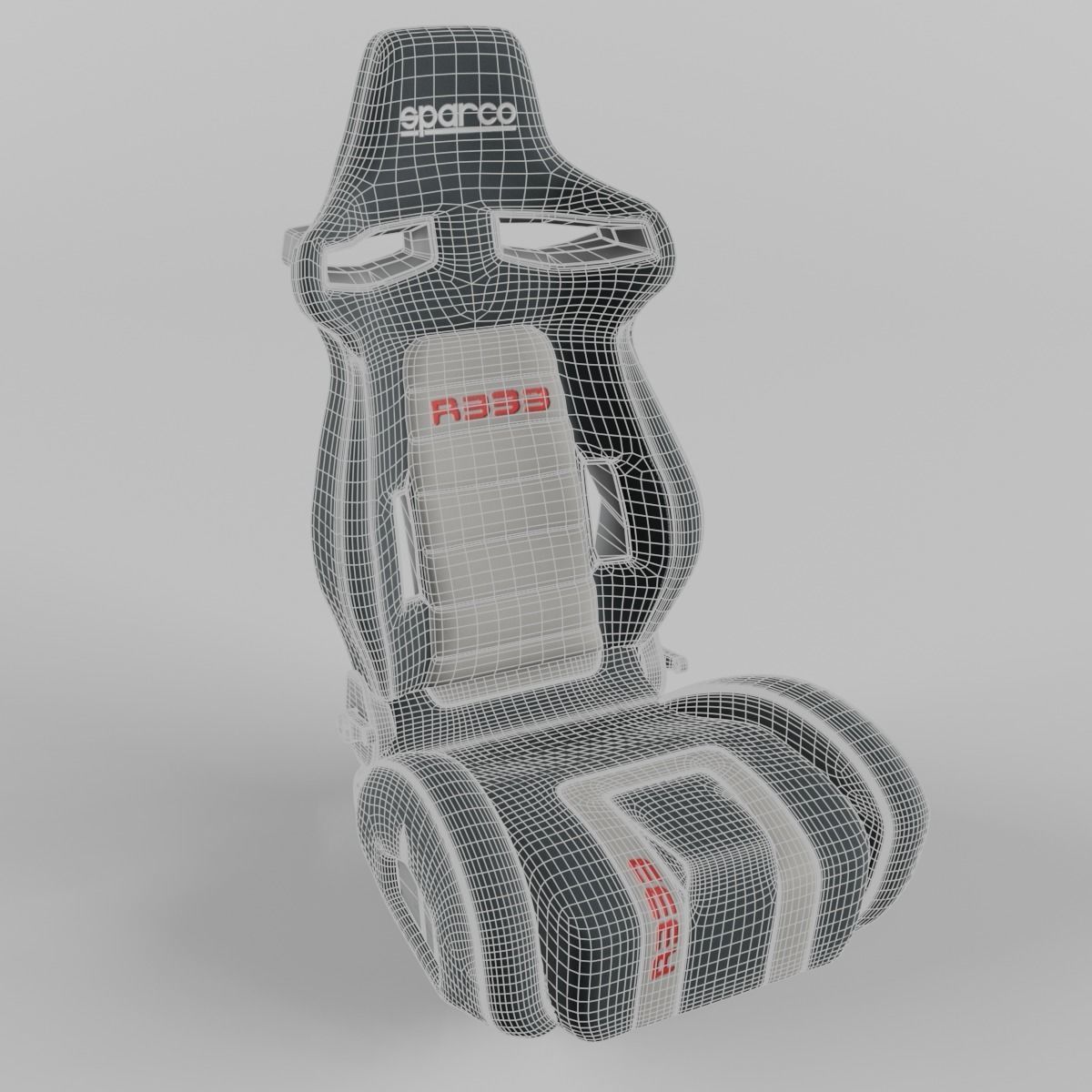 Racing Seat Sparco R333 Red 3D model | CGTrader