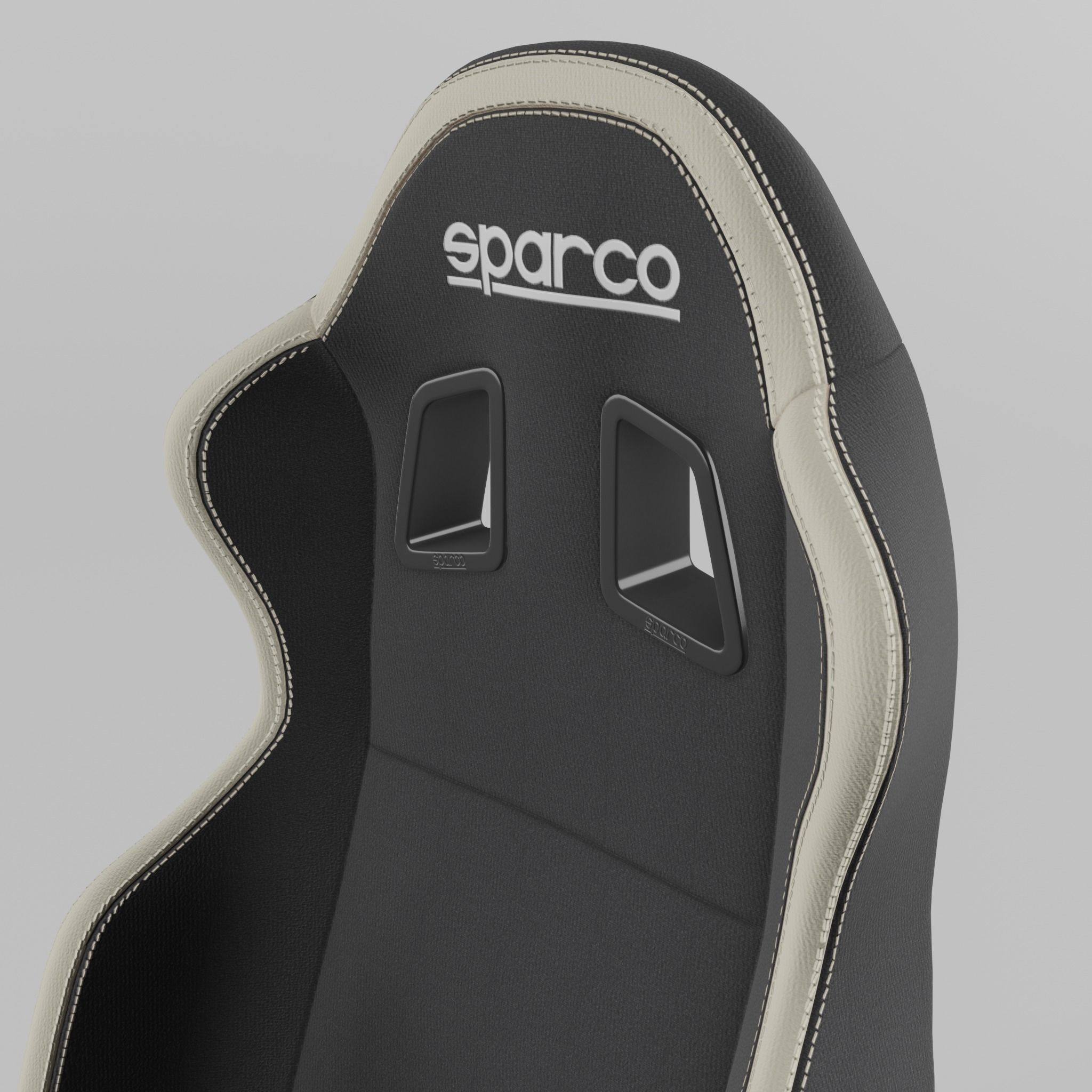 Racing Seat Sparco R100 Fabric Black-Vinyl 3D model | CGTrader
