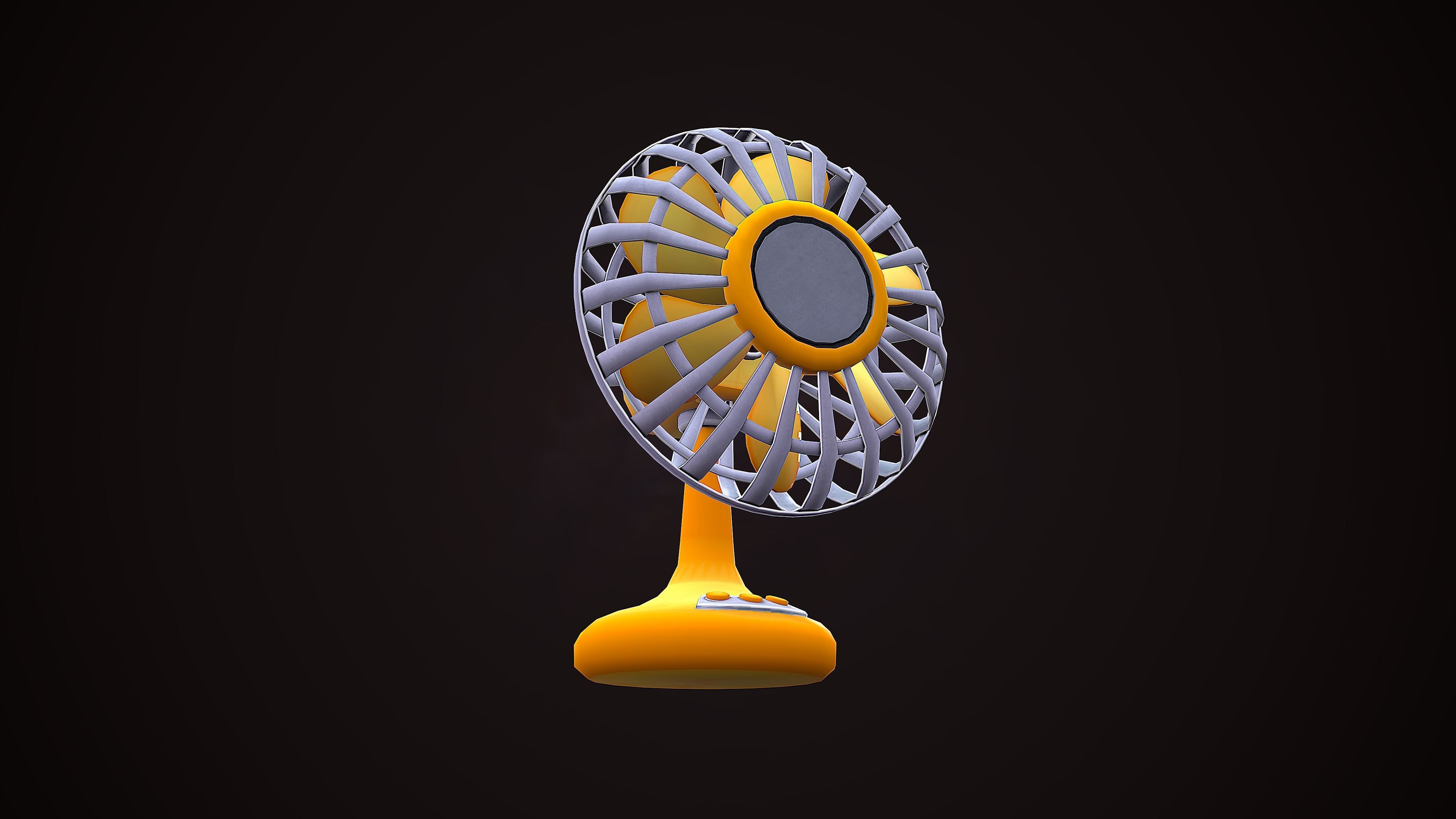 3D model SMALL FAN CARTOON STYLIZED SUMMER VR / AR / low-poly | CGTrader