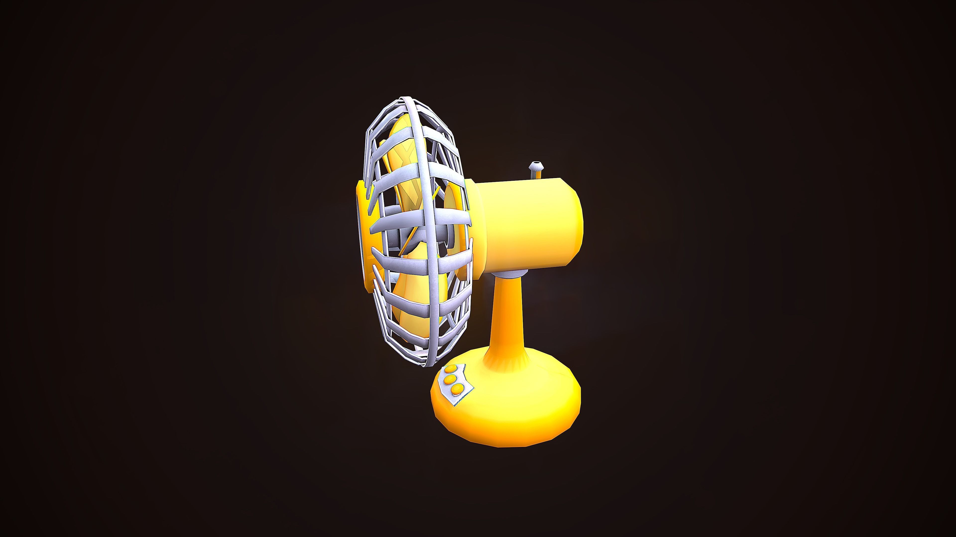 3D model SMALL FAN CARTOON STYLIZED SUMMER VR / AR / low-poly | CGTrader