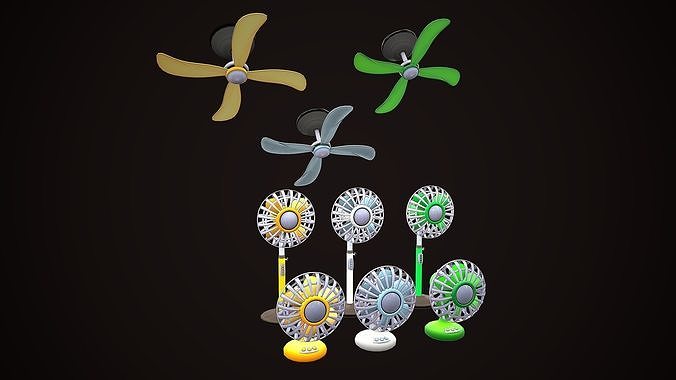 3D model FAN PACK CARTOON STYLIZED VR / AR / low-poly | CGTrader