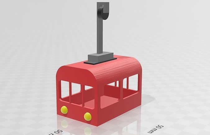 Simple Cable Car 3D model 3D printable | CGTrader