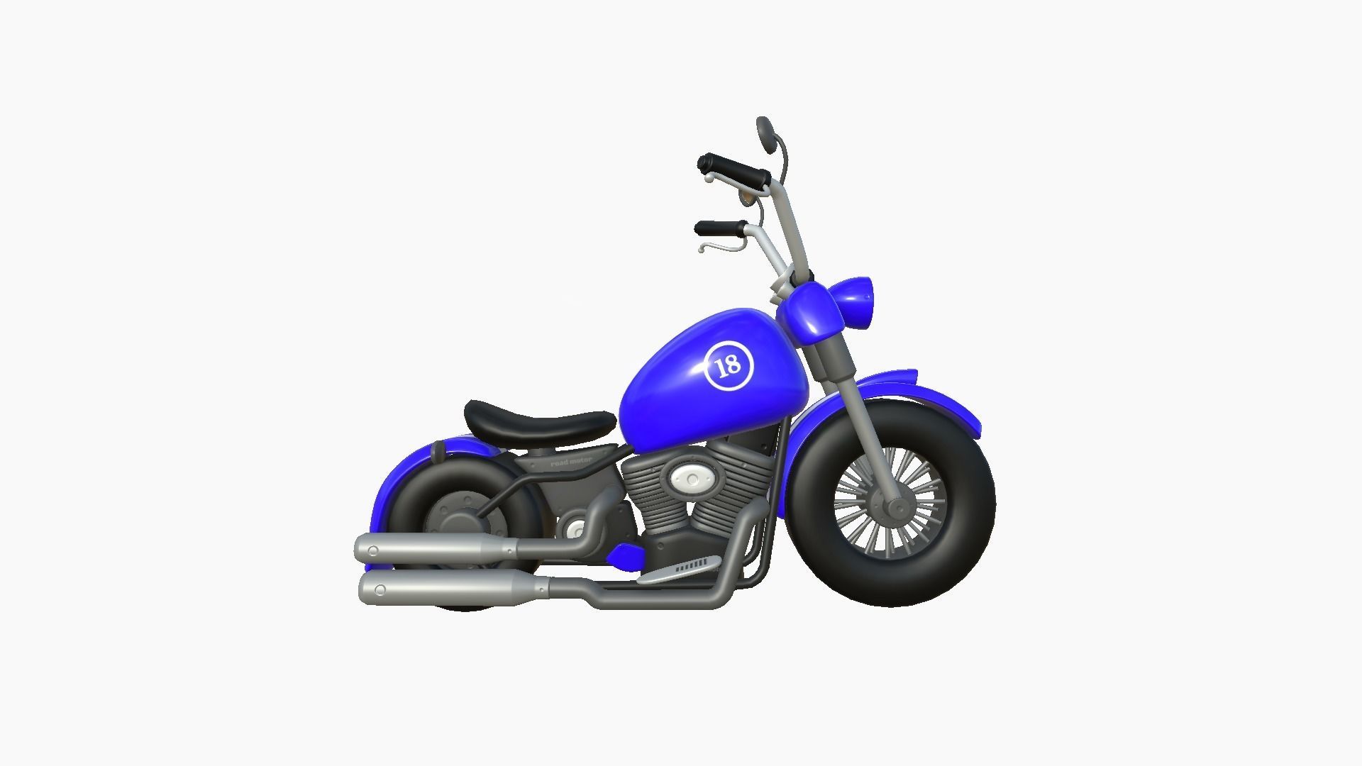 3D model Motorcycle Cartoon A02 Blue Racing - Custom Vehicle Design VR ...