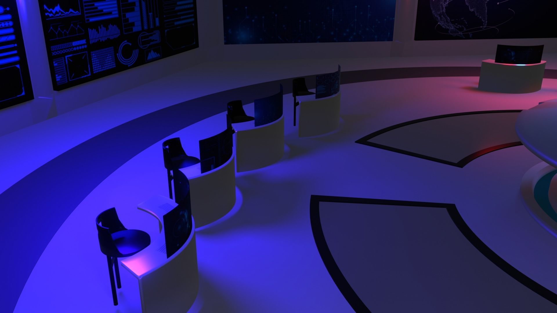 3D model Command Center - Control Room- Military Base - India VR / AR ...