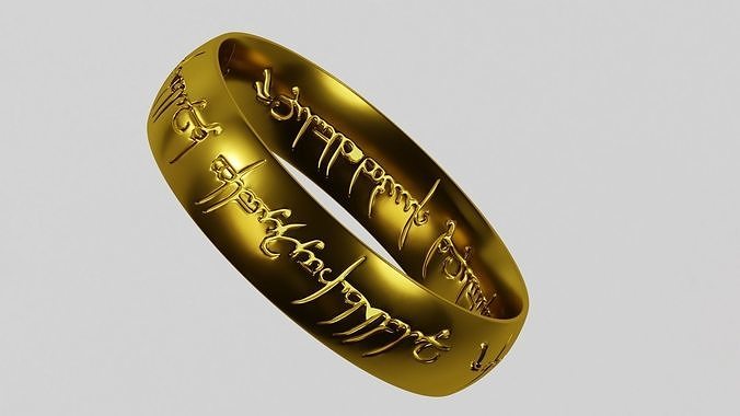 LOTR Ring Engraved 3D model 3D printable | CGTrader