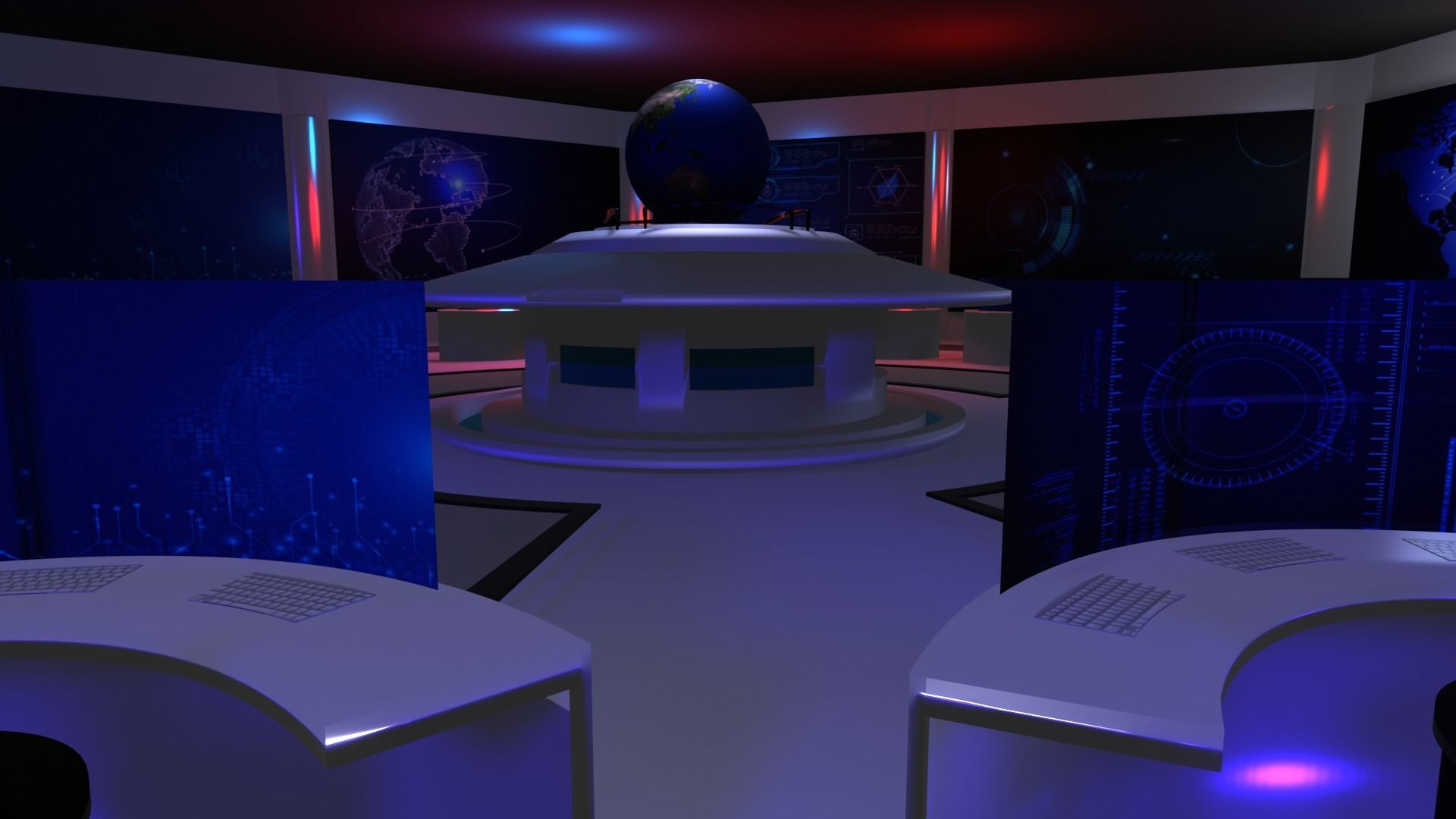 3D model Command Center - Control Room- Military Base - United Kingdom ...