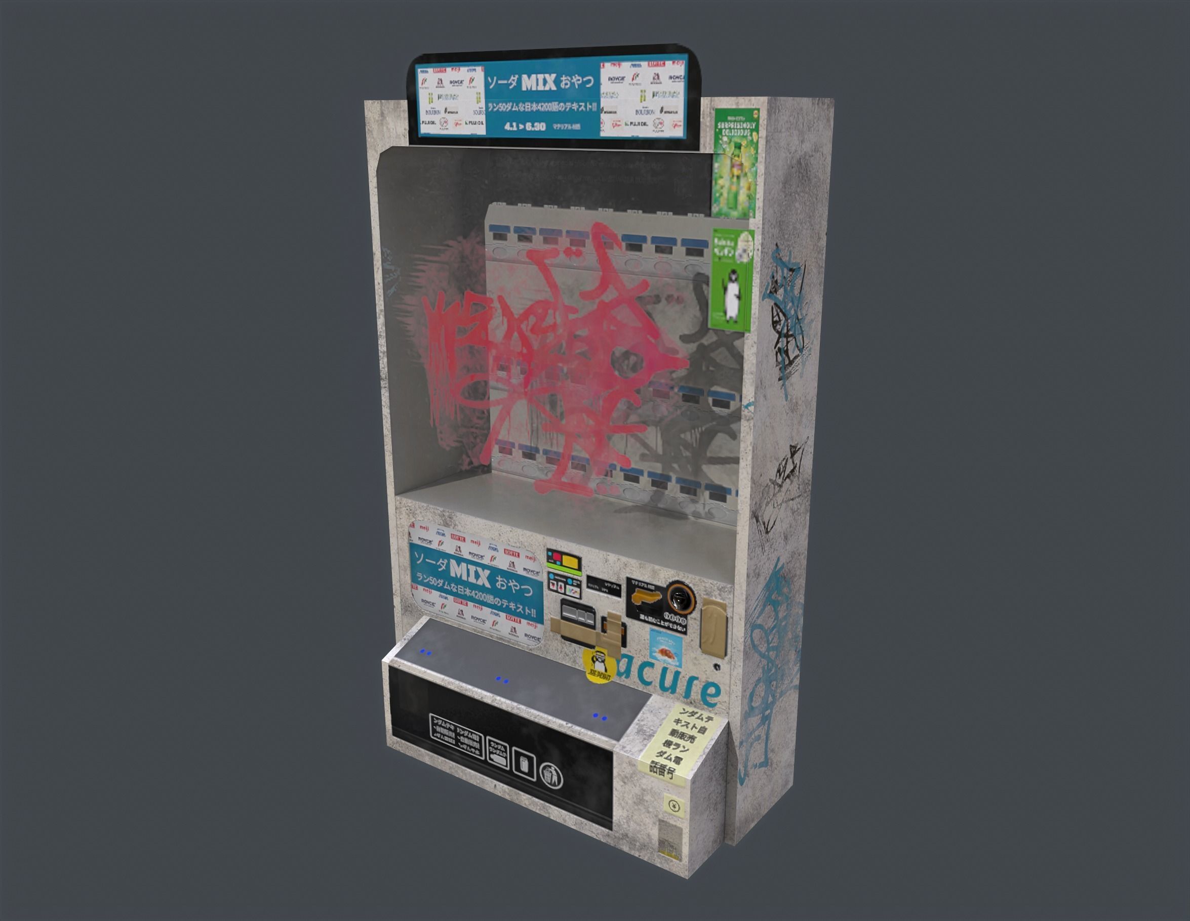 Low-poly Japanese Vending Machine free VR / AR / low-poly 3D model ...