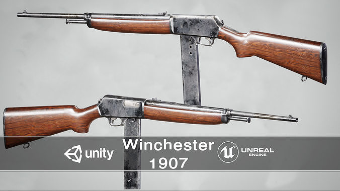 3D model Winchester 1907 VR / AR / low-poly | CGTrader