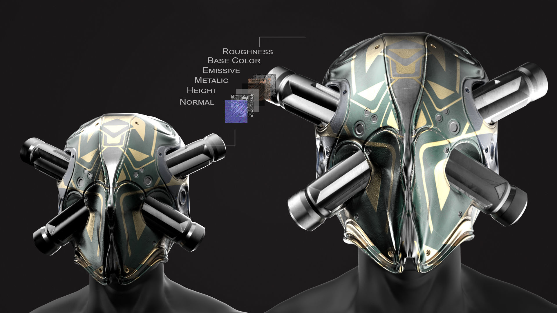 3D model 20 Scifi Helmet with Textures Ready for Games and 3D Softwares ...