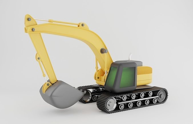 3D model Backhoe loader isolated on white VR / AR / low-poly | CGTrader