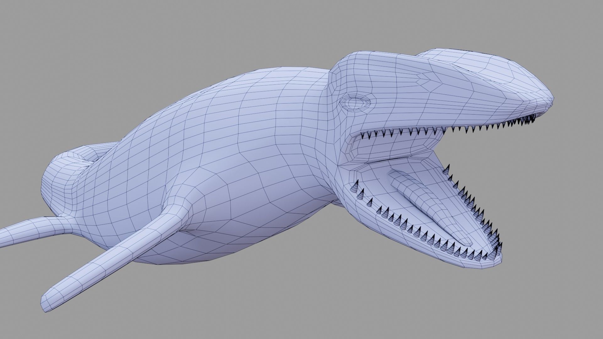 3D model Mosasaurus Low Poly - Rigged VR / AR / low-poly | CGTrader