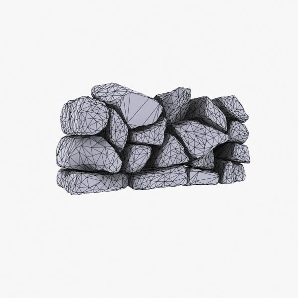 Stone Wall 3d Model 01 3D model | CGTrader