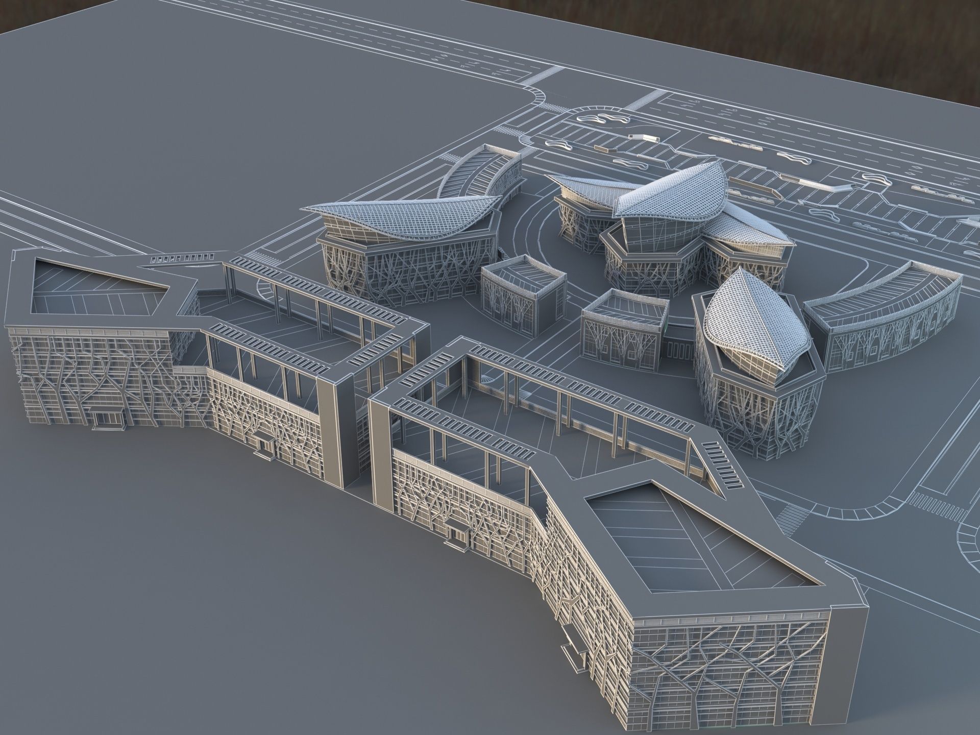 Futuristic Museum 1 3D model | CGTrader