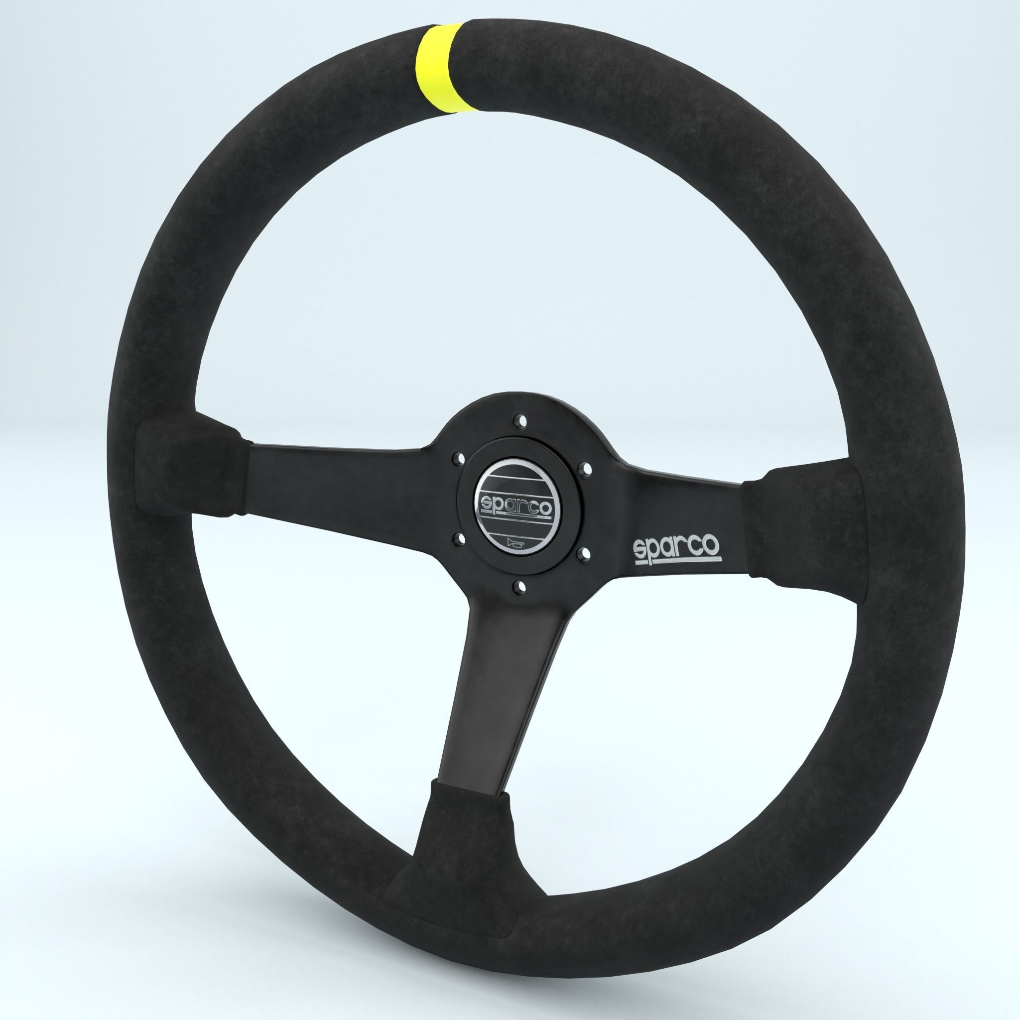 Steering Wheel Sparco R345 Suede Black 3D model | CGTrader