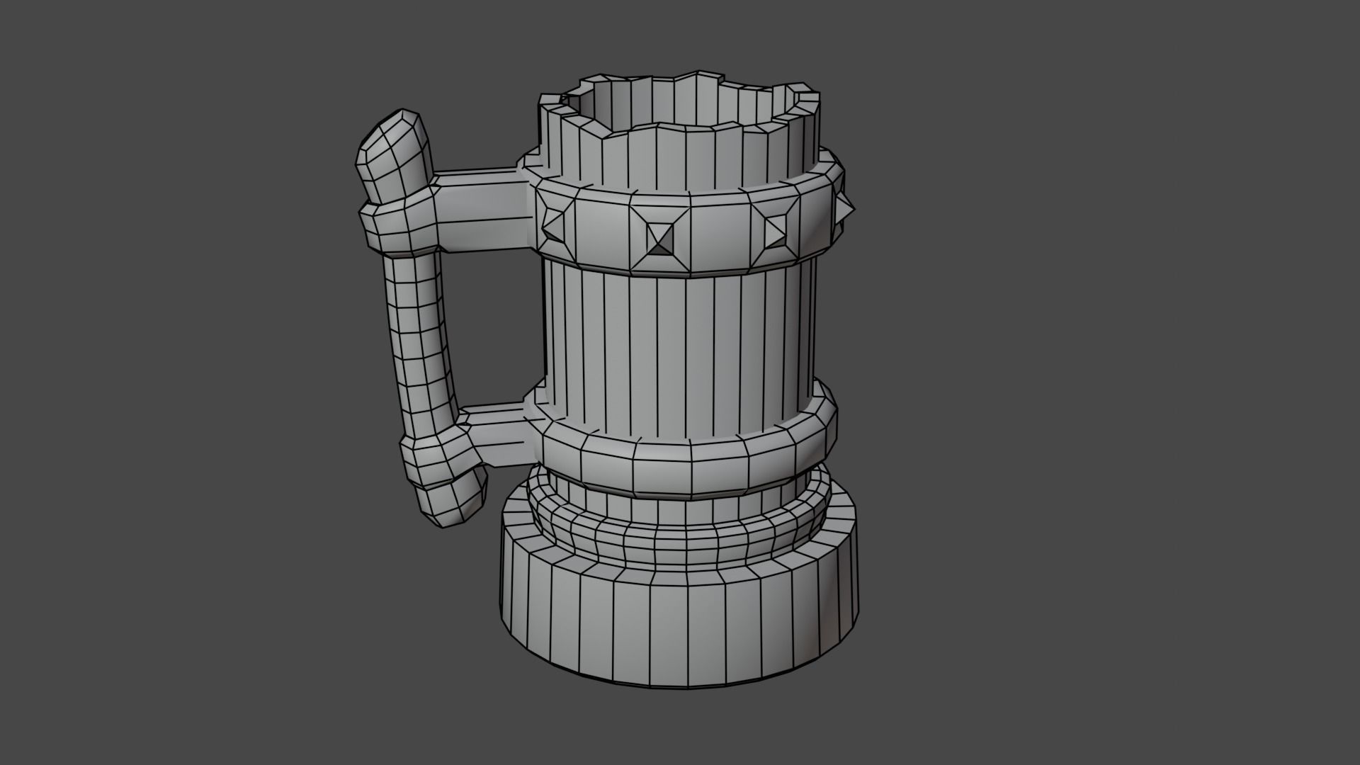 3D model stylized low poly mug with 1024 resolution textures VR / AR ...