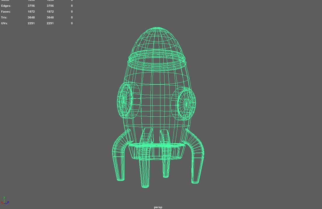 Low Poly Cartoonic Rocket 3d model free VR / AR / low-poly 3D model ...