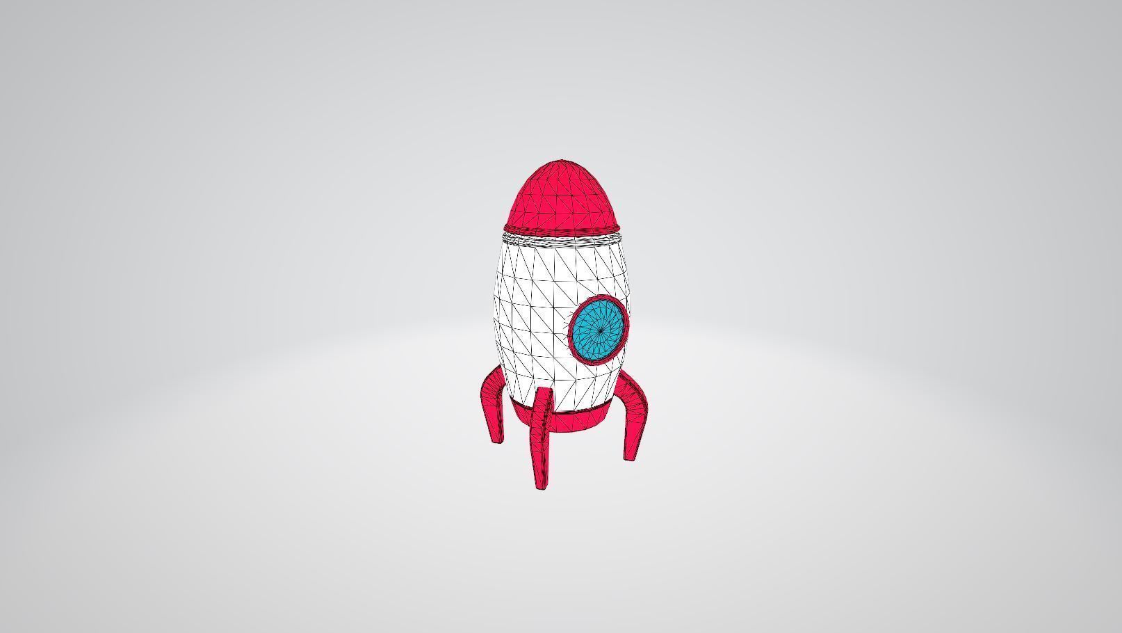 Low Poly Cartoonic Rocket 3d model free VR / AR / low-poly 3D model ...