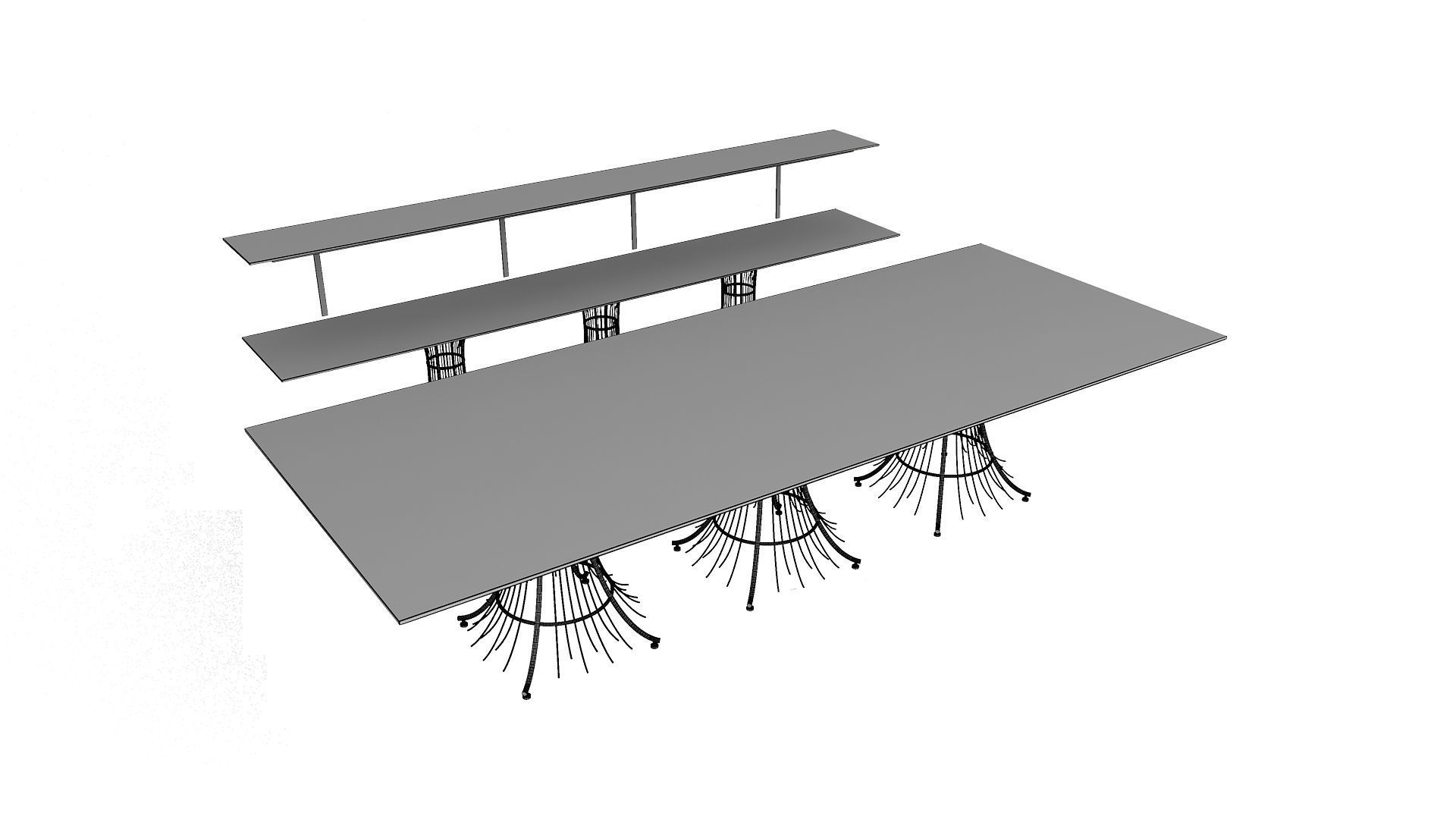 Table Dining With Service Table 3D model | CGTrader
