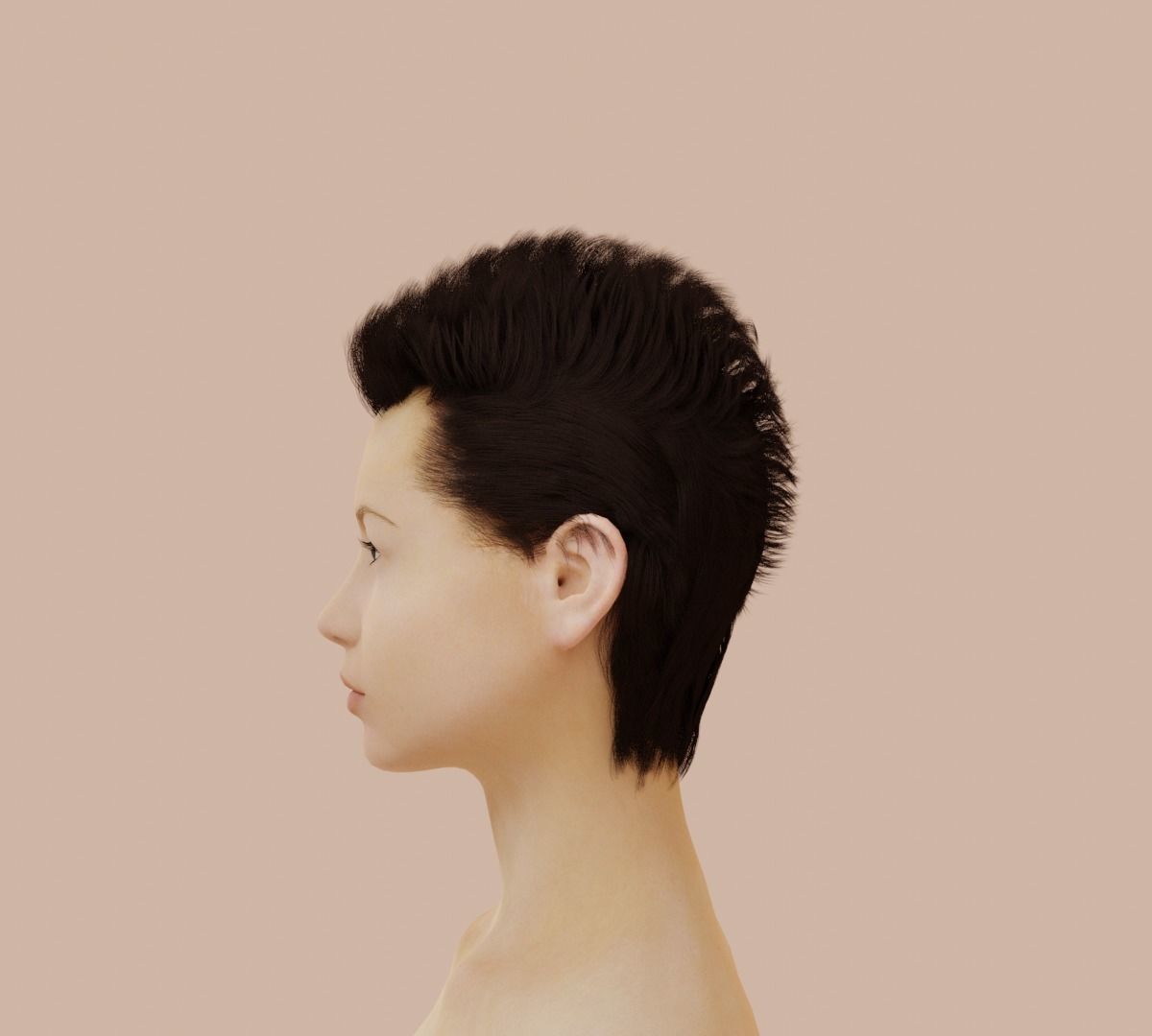 Spiky Brown Hair 3D model | CGTrader