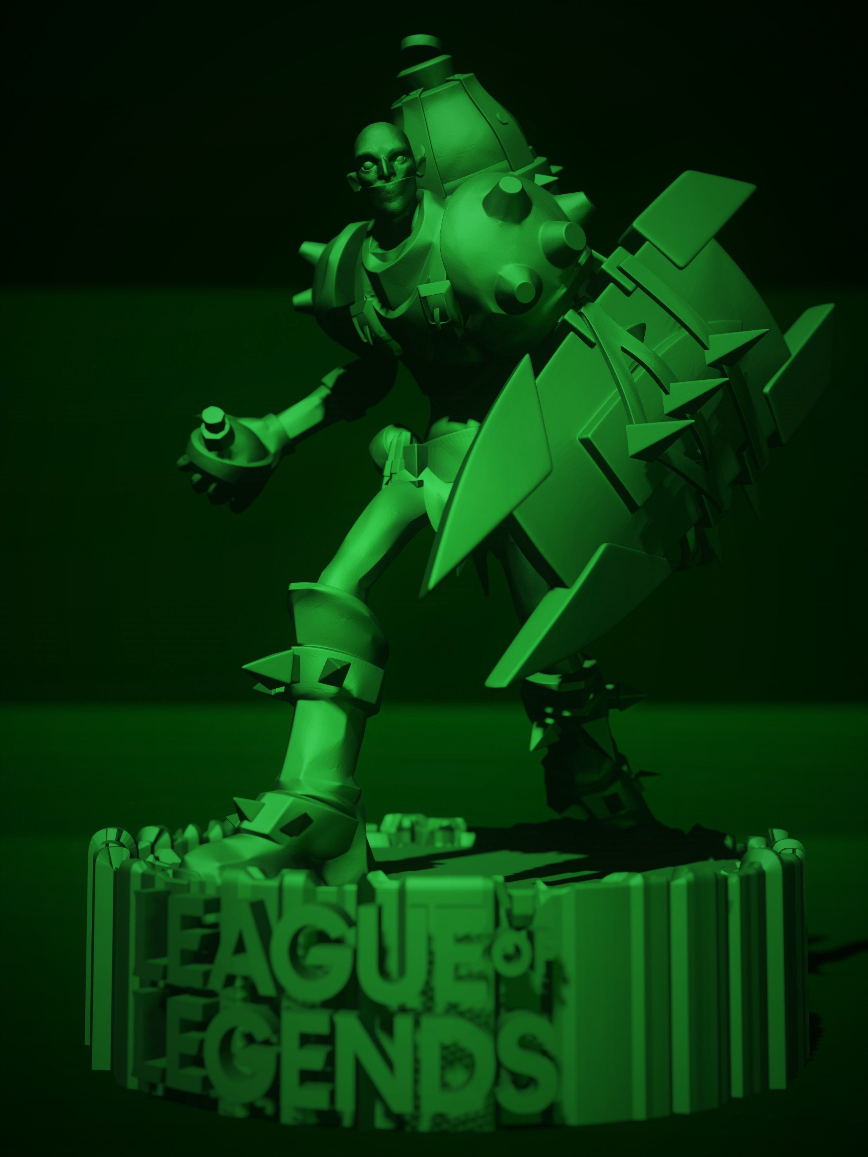 SINGED WITH STAND AND LOL LOGO 3D model 3D printable | CGTrader