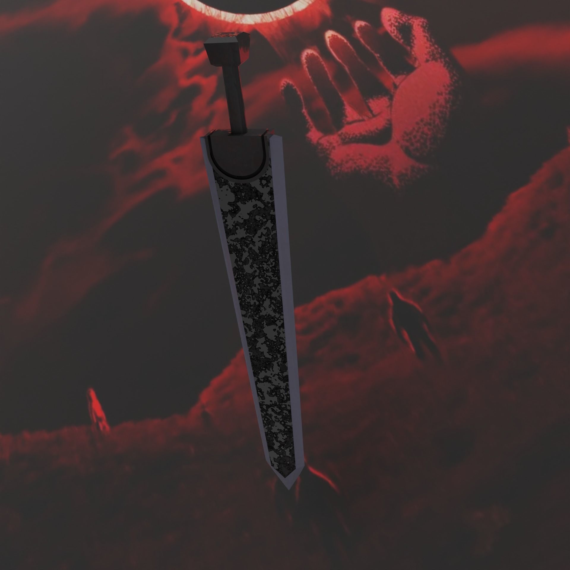 Guts Dragon Slayer Sword 3D Model free VR / AR / low-poly 3D model ...