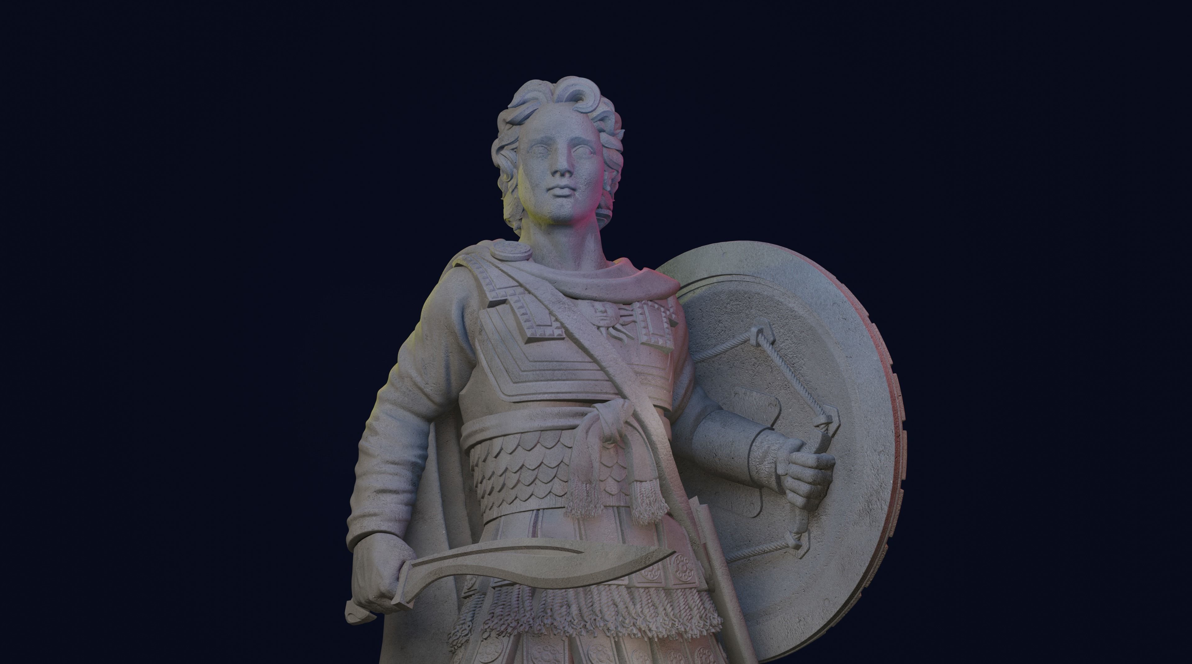 Alexander the Great Sculpture 3D model 3D printable | CGTrader