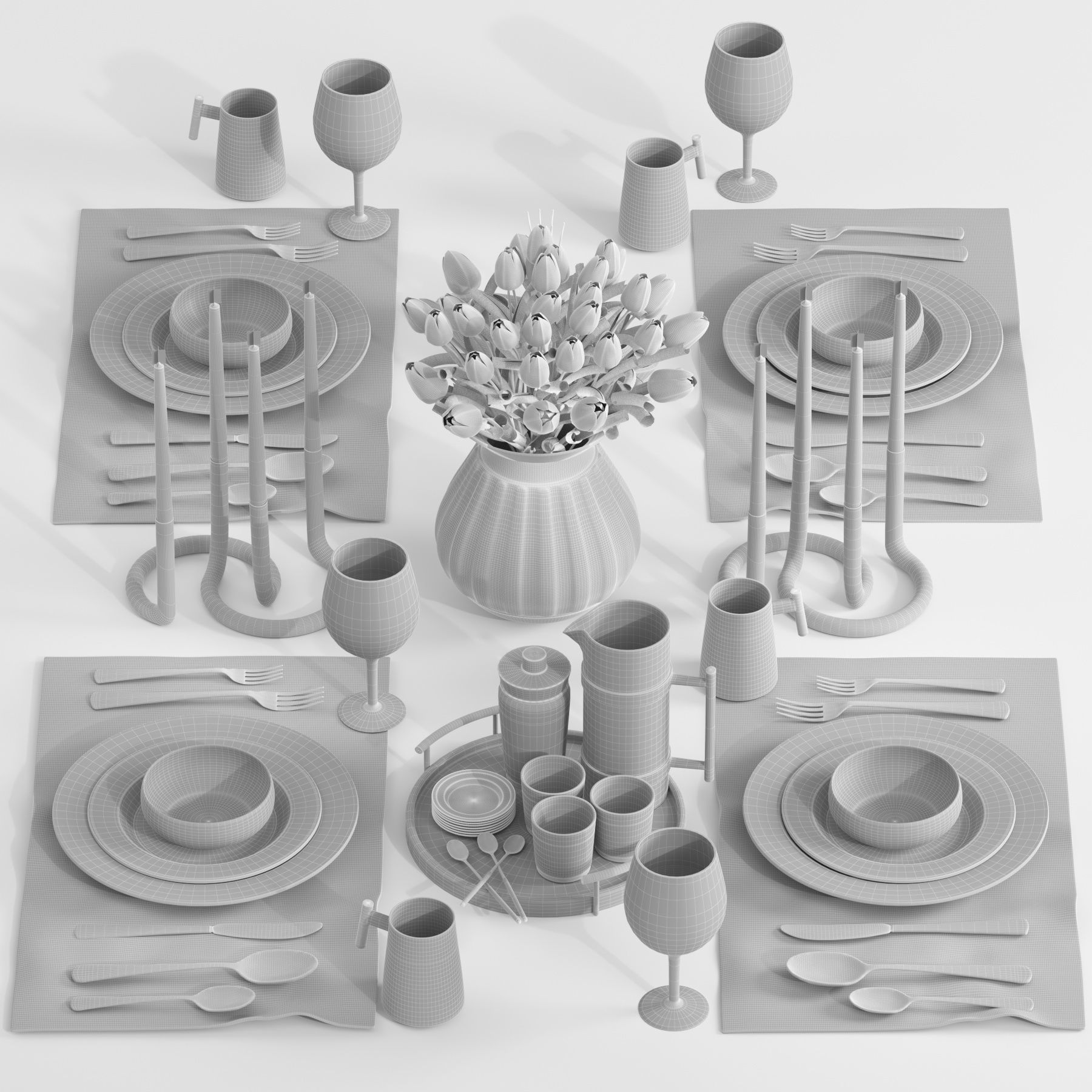 tableware set09 3D model | CGTrader