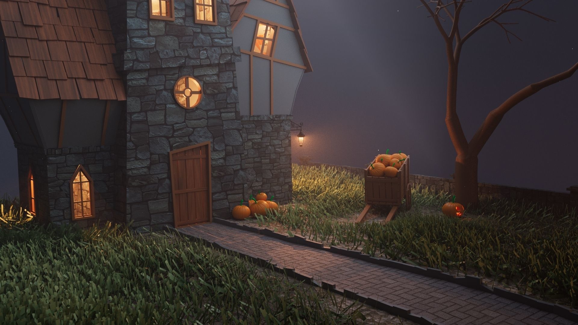 Halloween Haunted House 3D model | CGTrader