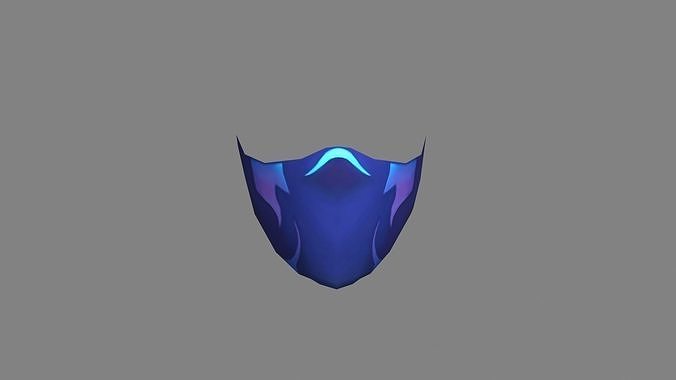 3D model blue mask VR / AR / low-poly | CGTrader