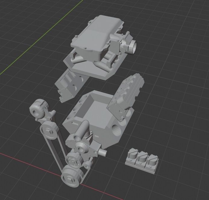 ecotec V6 engine 3D model 3D printable | CGTrader