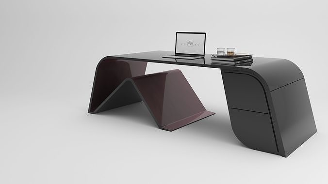 Office Desk Design Wave 3D model | CGTrader