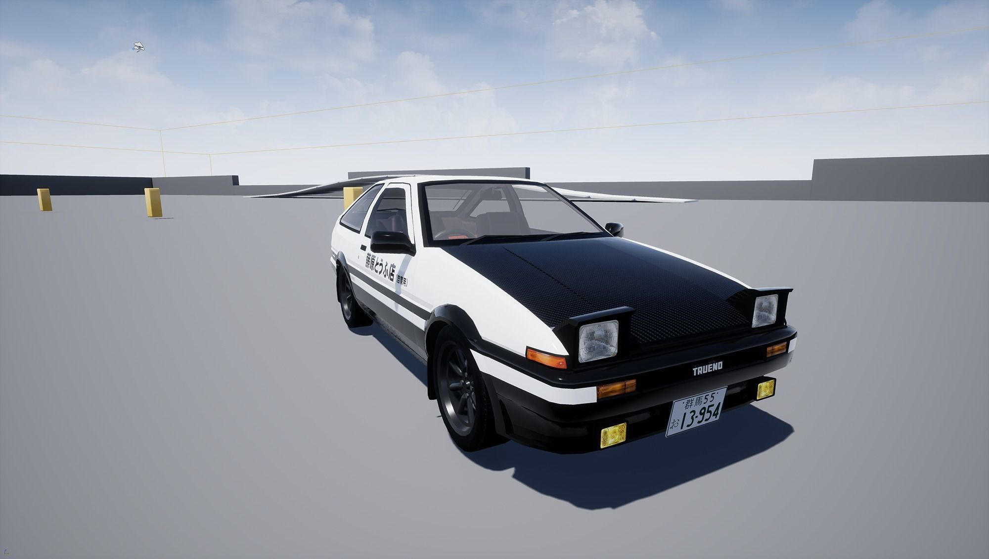 3D model Toyota Trueno AE86 Initial D stylized VR / AR / low-poly ...