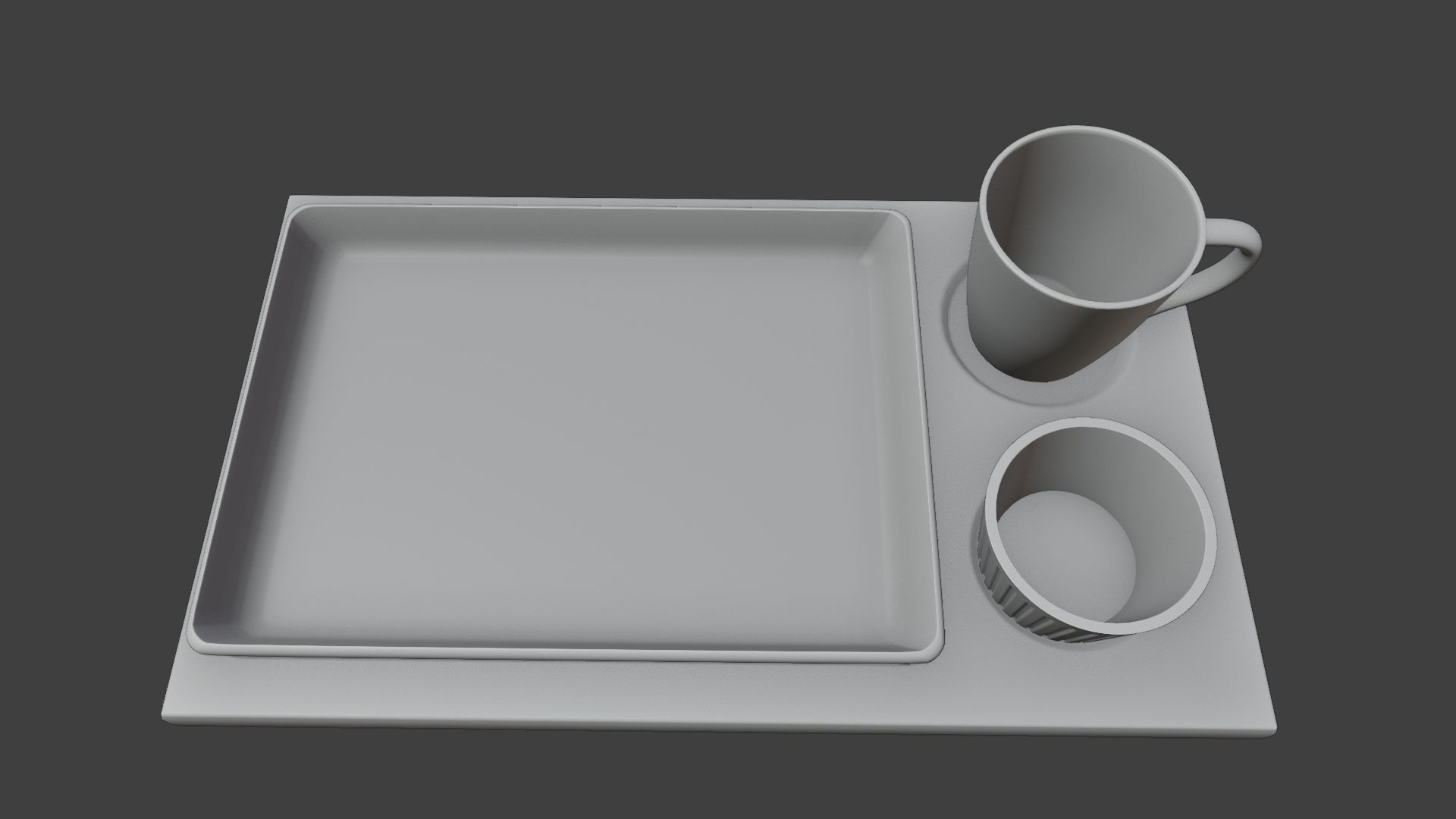 Dishes black coffee 3D model | CGTrader