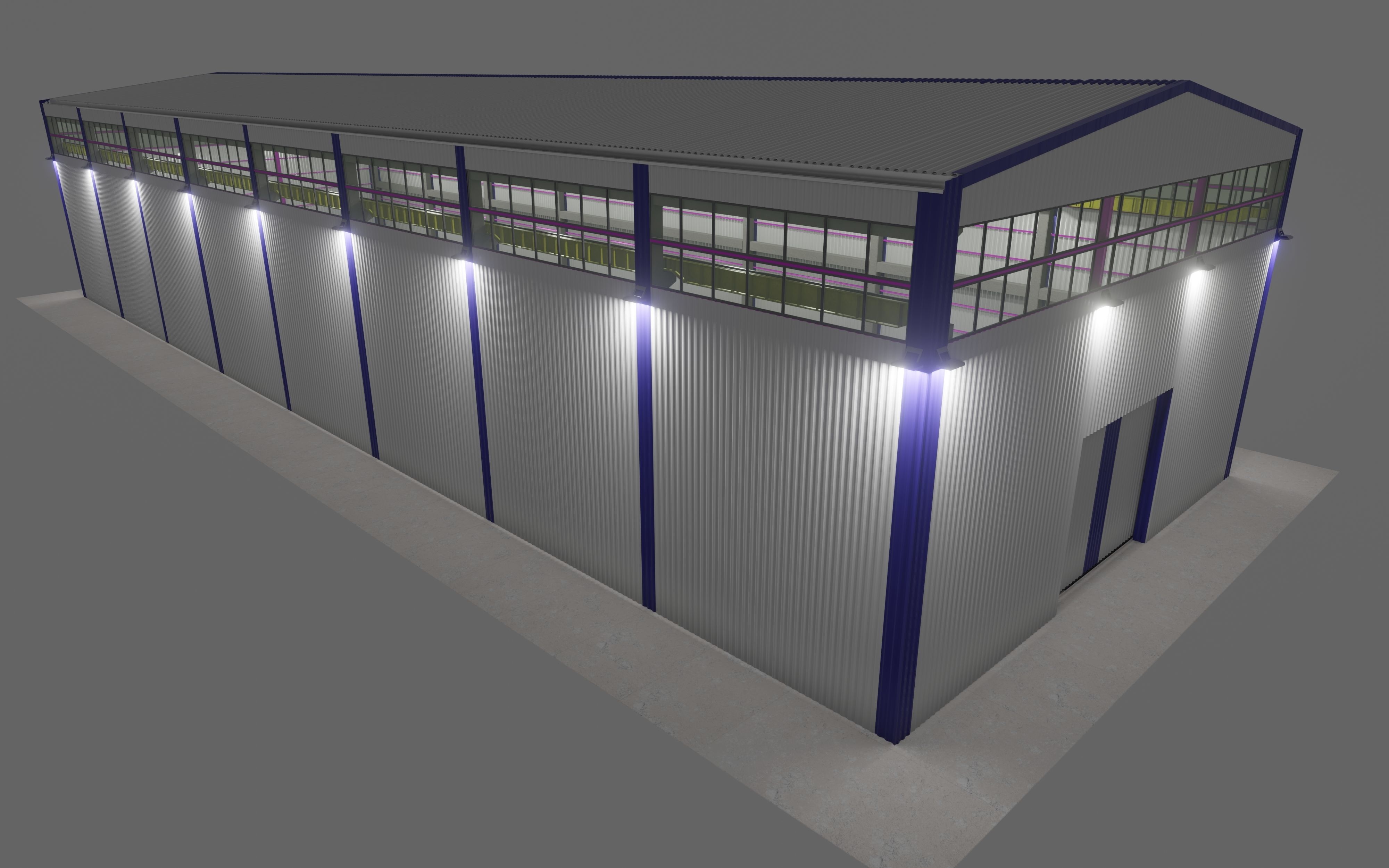 Steel Structure - Warehouse - Type-3 3D model | CGTrader