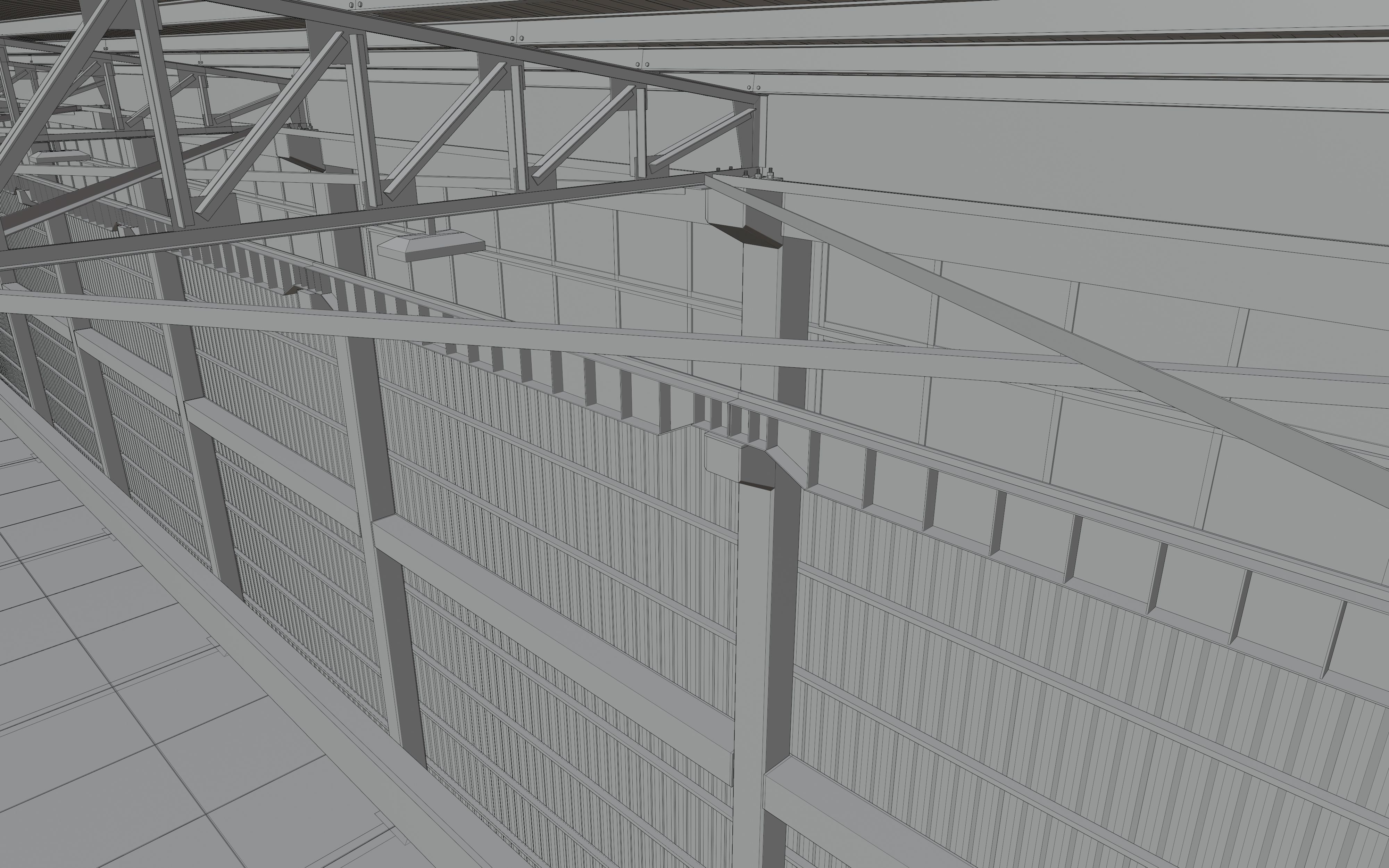 Steel Structure - Warehouse - Type-3 3D model | CGTrader