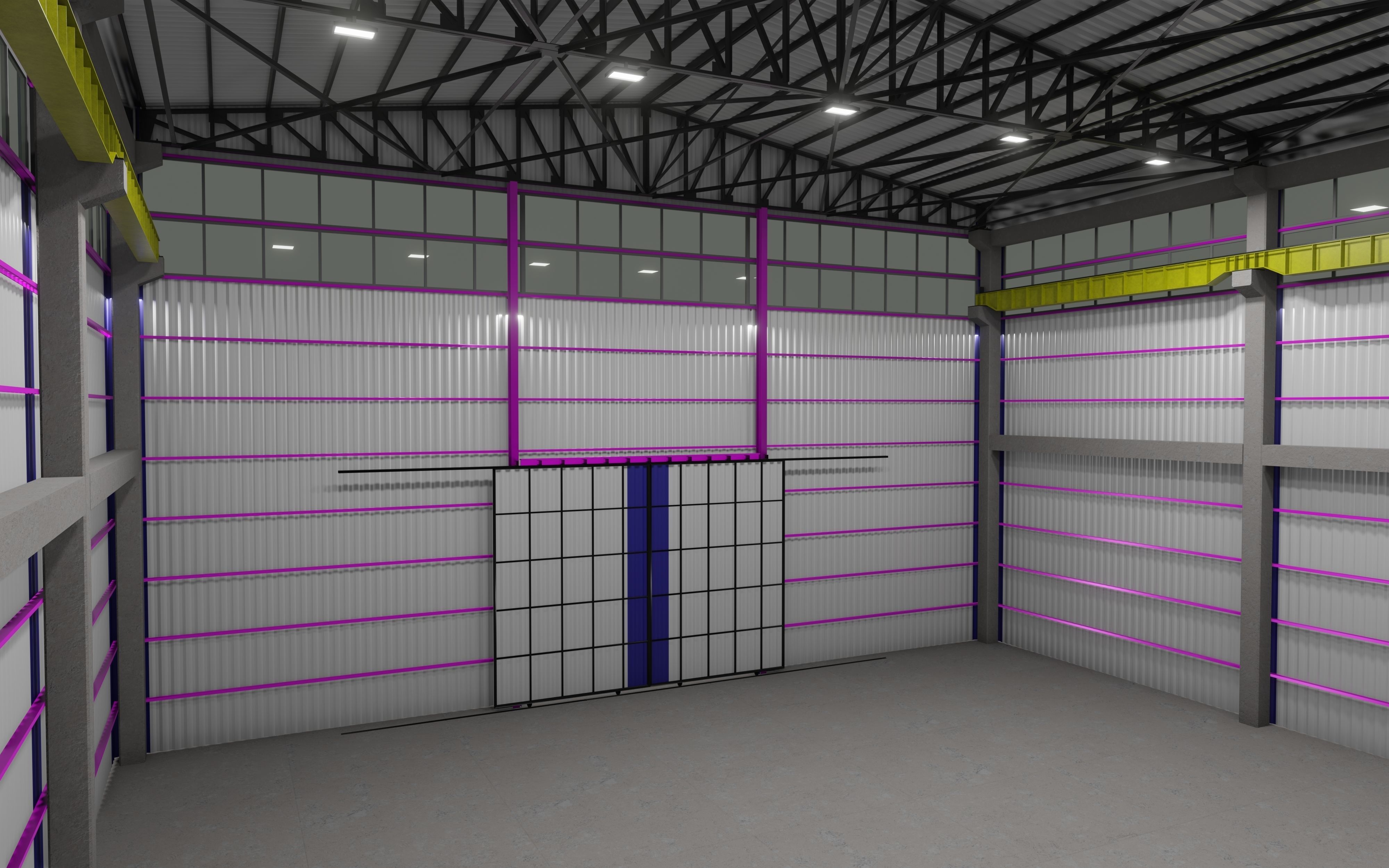 Steel Structure - Warehouse - Type-3 3D model | CGTrader