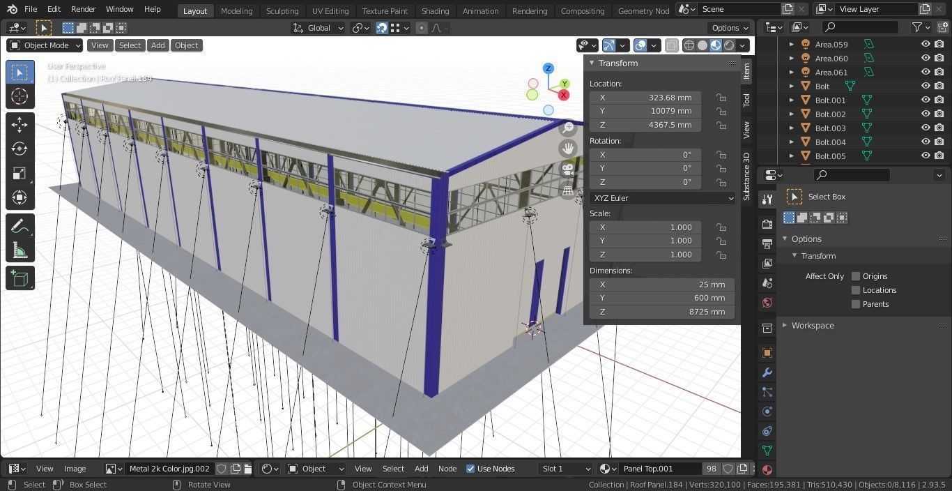 Steel Structure - Warehouse - Type-4 3D model | CGTrader