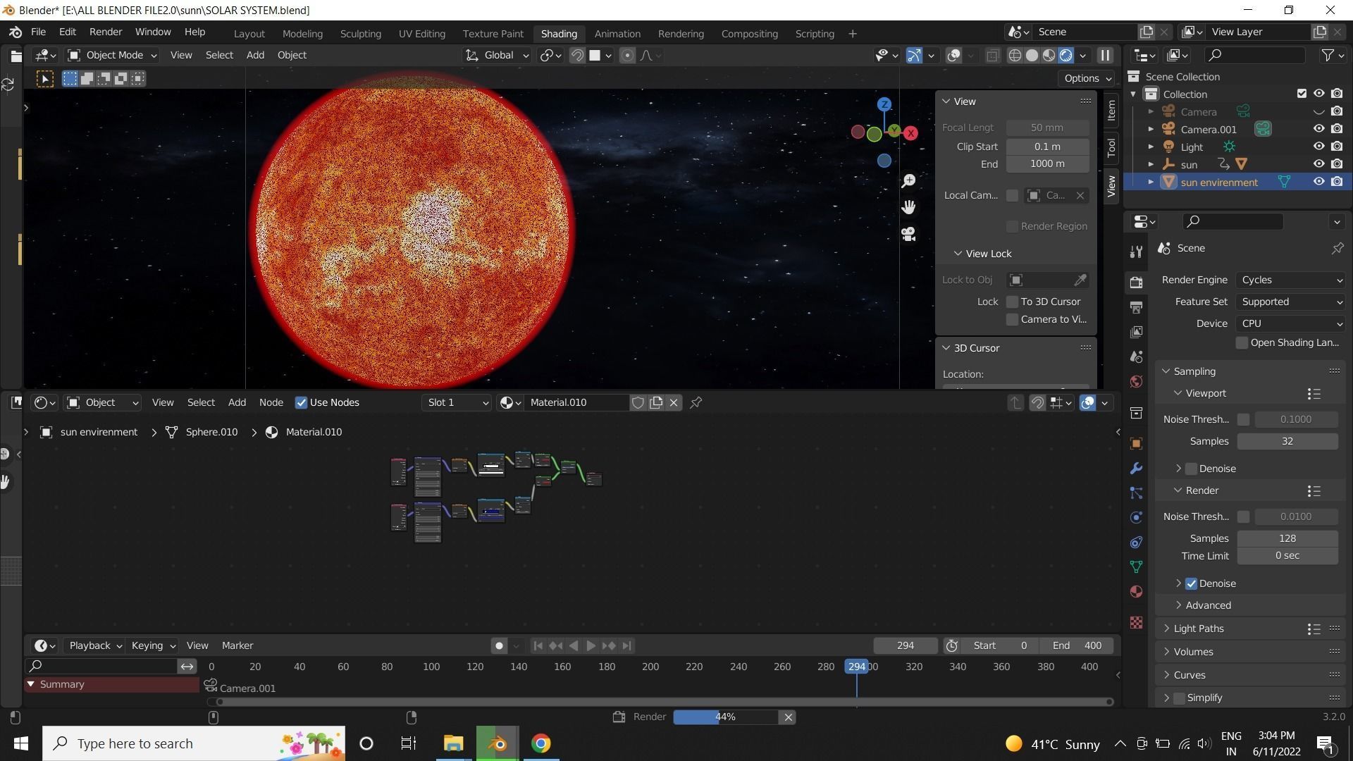 GLOWING SUN 3D model animated | CGTrader