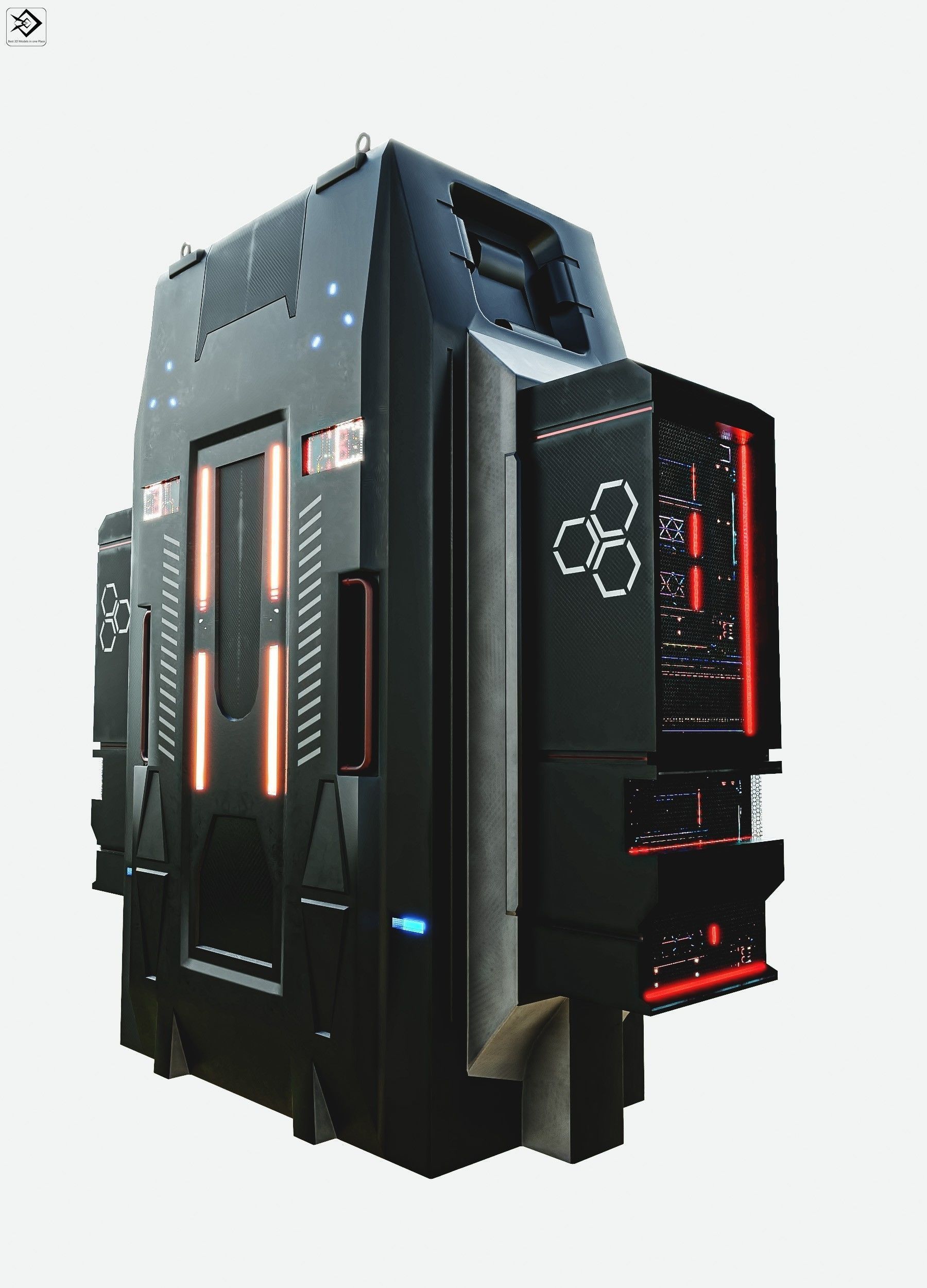 3D model Sci-FI Server VR / AR / low-poly | CGTrader