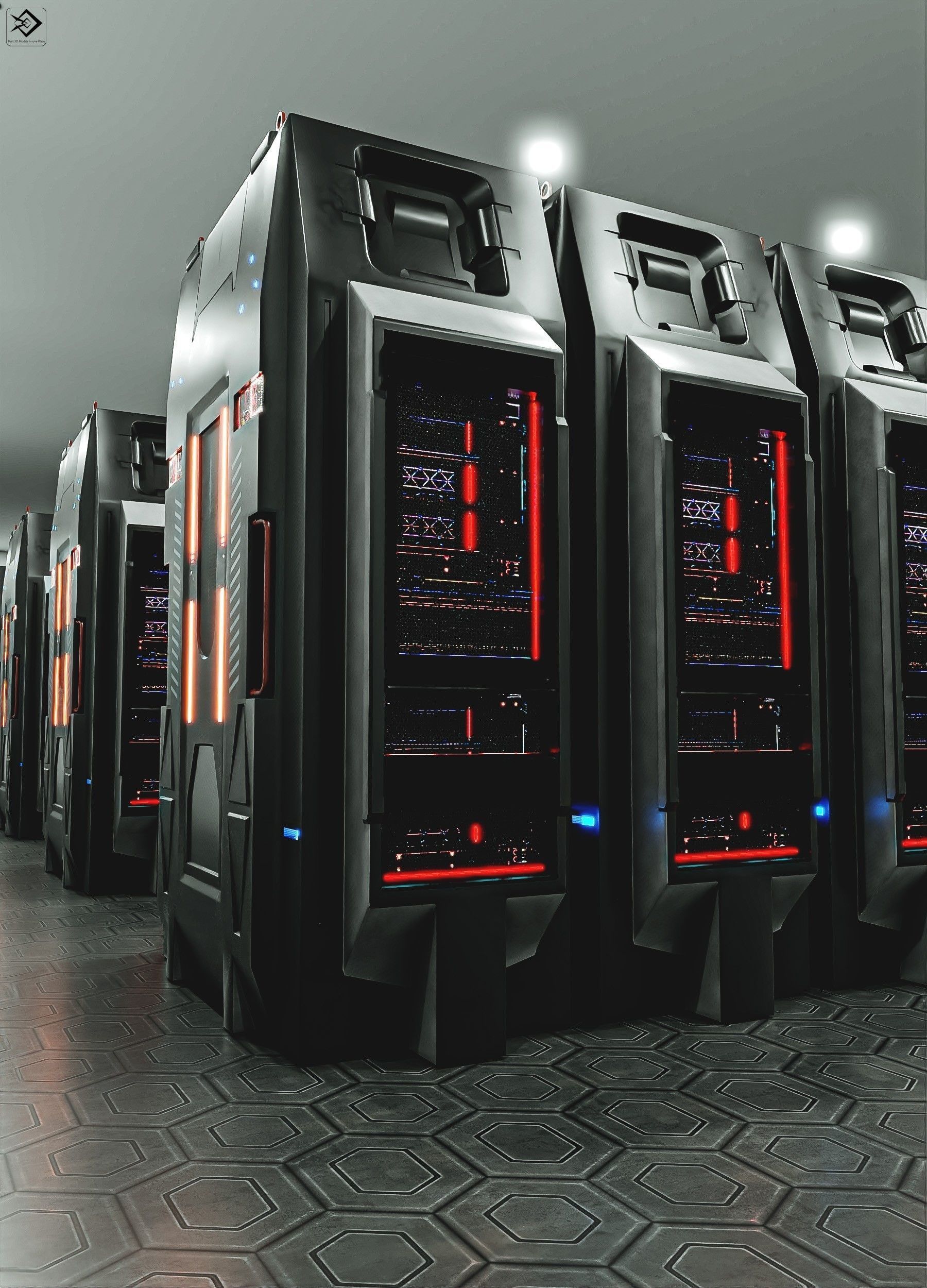 3D model Sci-FI Server VR / AR / low-poly | CGTrader