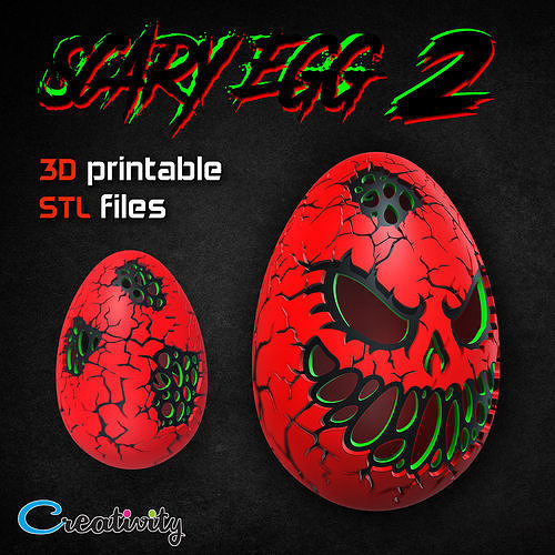 SCARY EGG 2 3D model 3D printable | CGTrader
