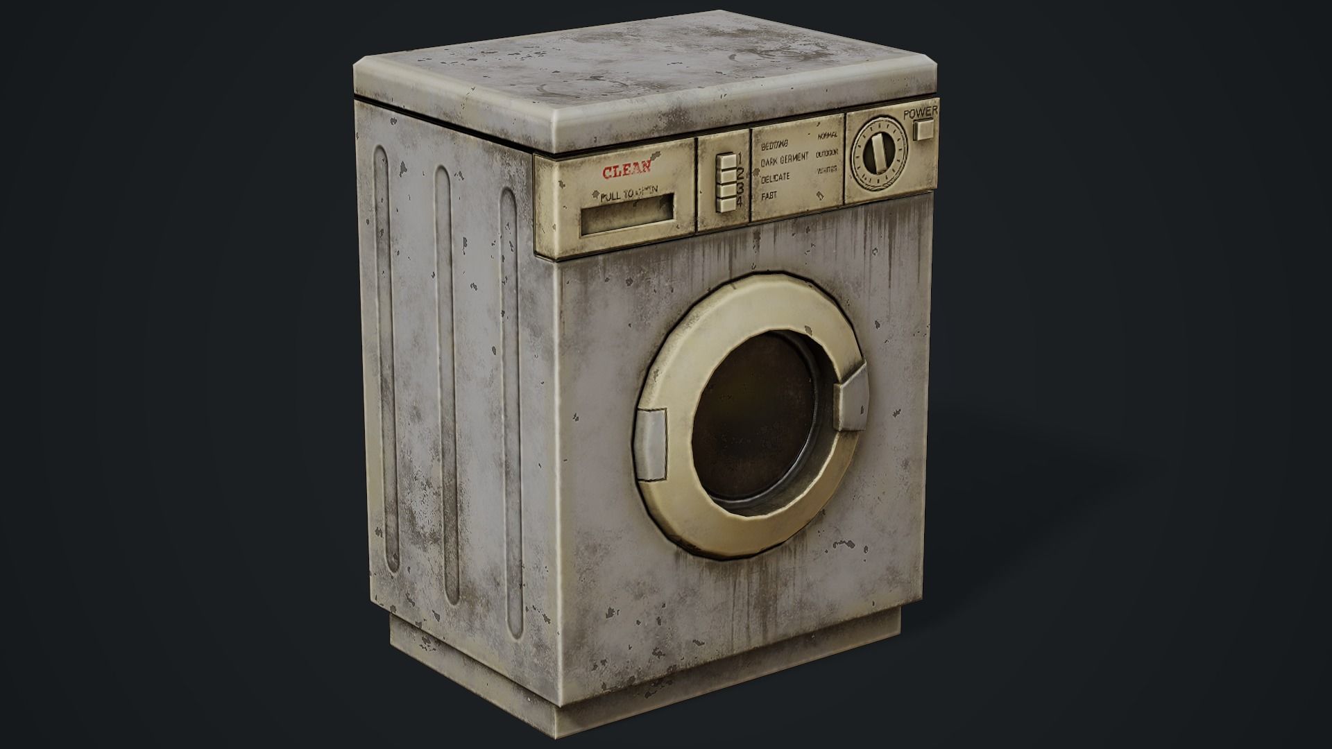 3D model Realistic Old Washing Machine - PBR Low Poly VR / AR / low ...