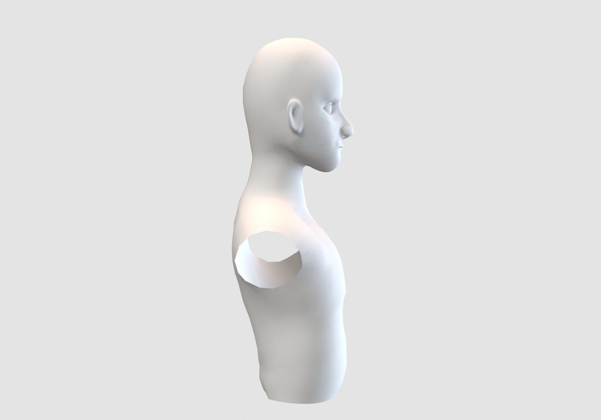 manly cartoon torso 3D model | CGTrader