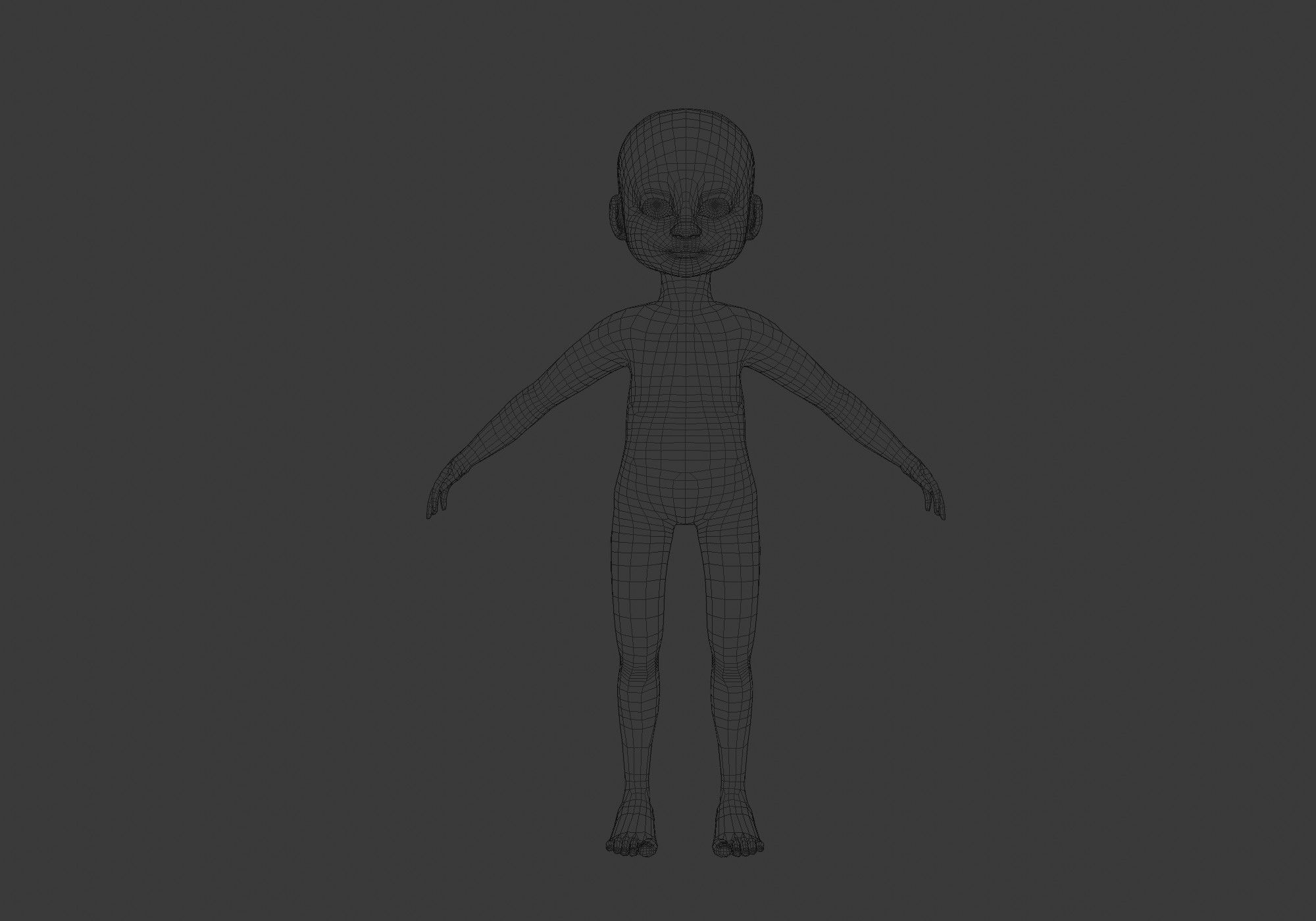 male child body 3D model | CGTrader