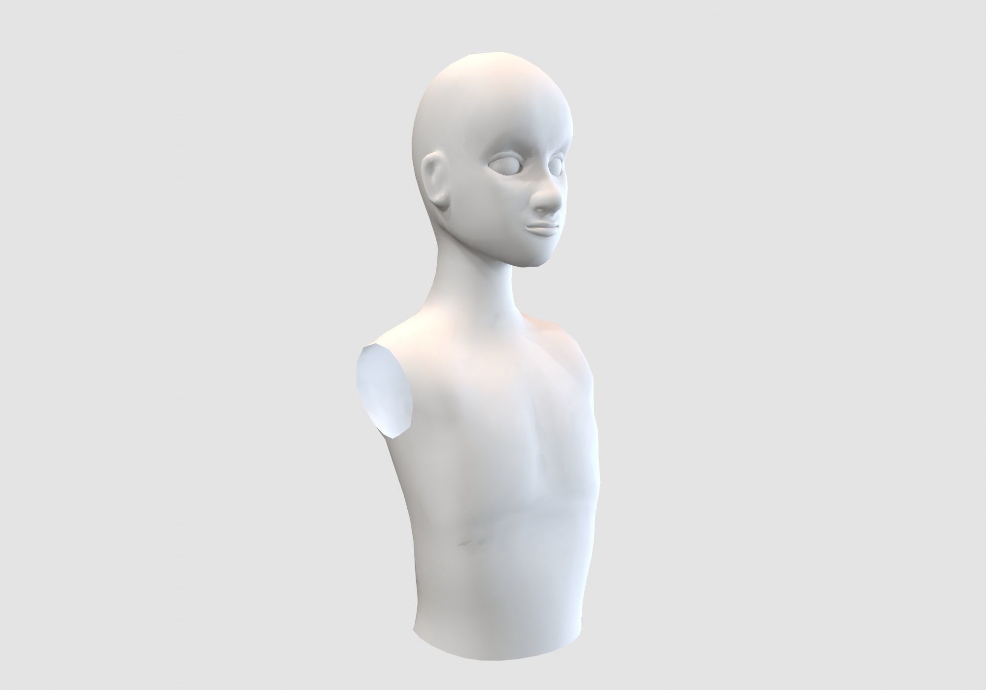 male cartoon torso 3D model | CGTrader